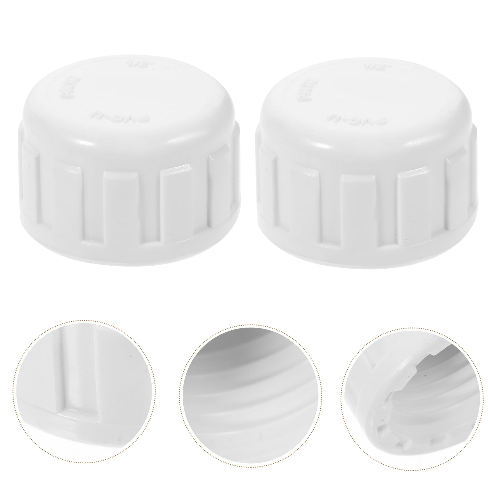 Toyvian 25Pcs PVC Hose End Caps White Female Threaded for Irrigation ...