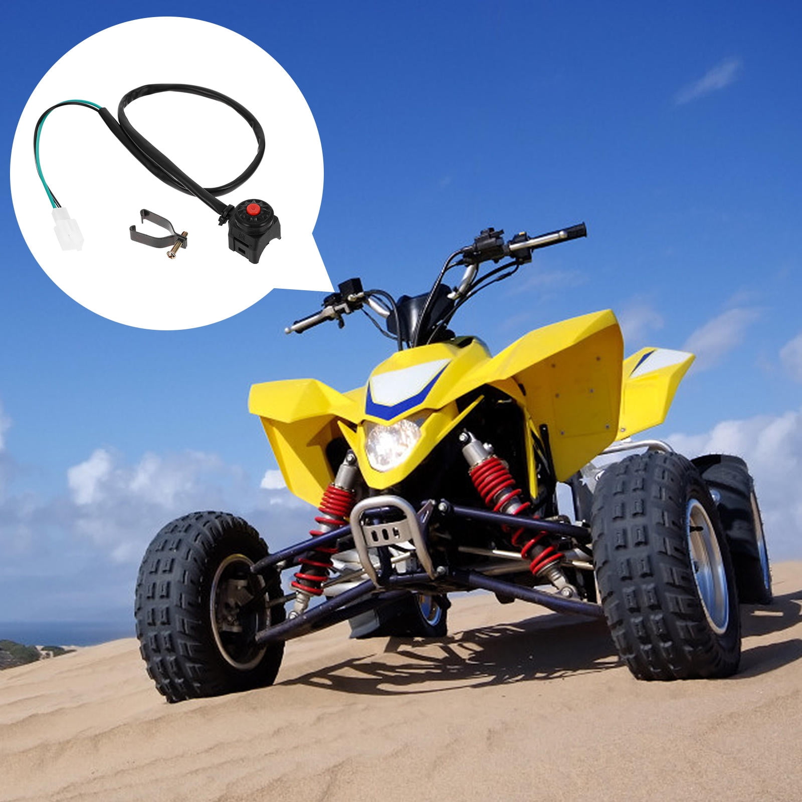 Toyvian 2Pcs Motorcycle Horn Starter Kill Stop Switch with Mounting ...