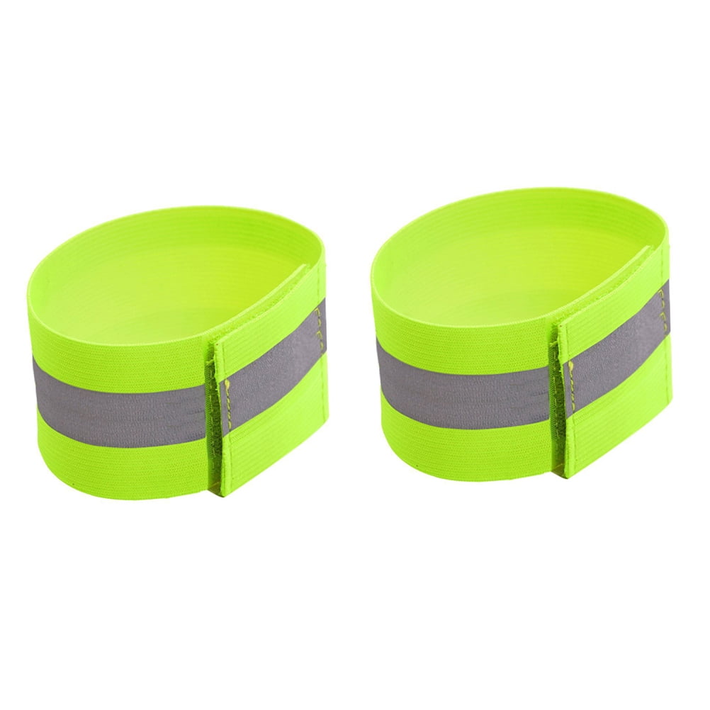 Toyvian 2Pcs Green Reflective Safety Bands for Running Hiking and High ...