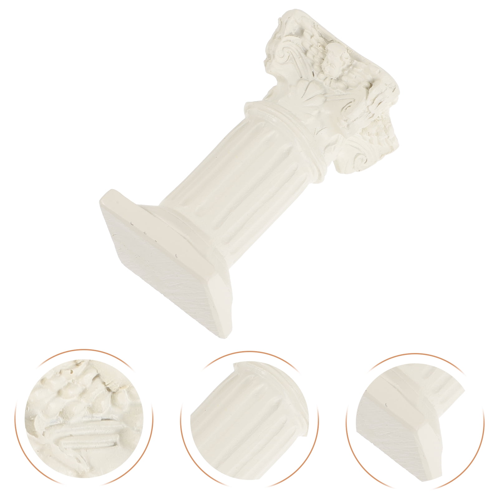 Toyvian 2Set White Roman Pillars for Roman Style Home Decoration Resin ...