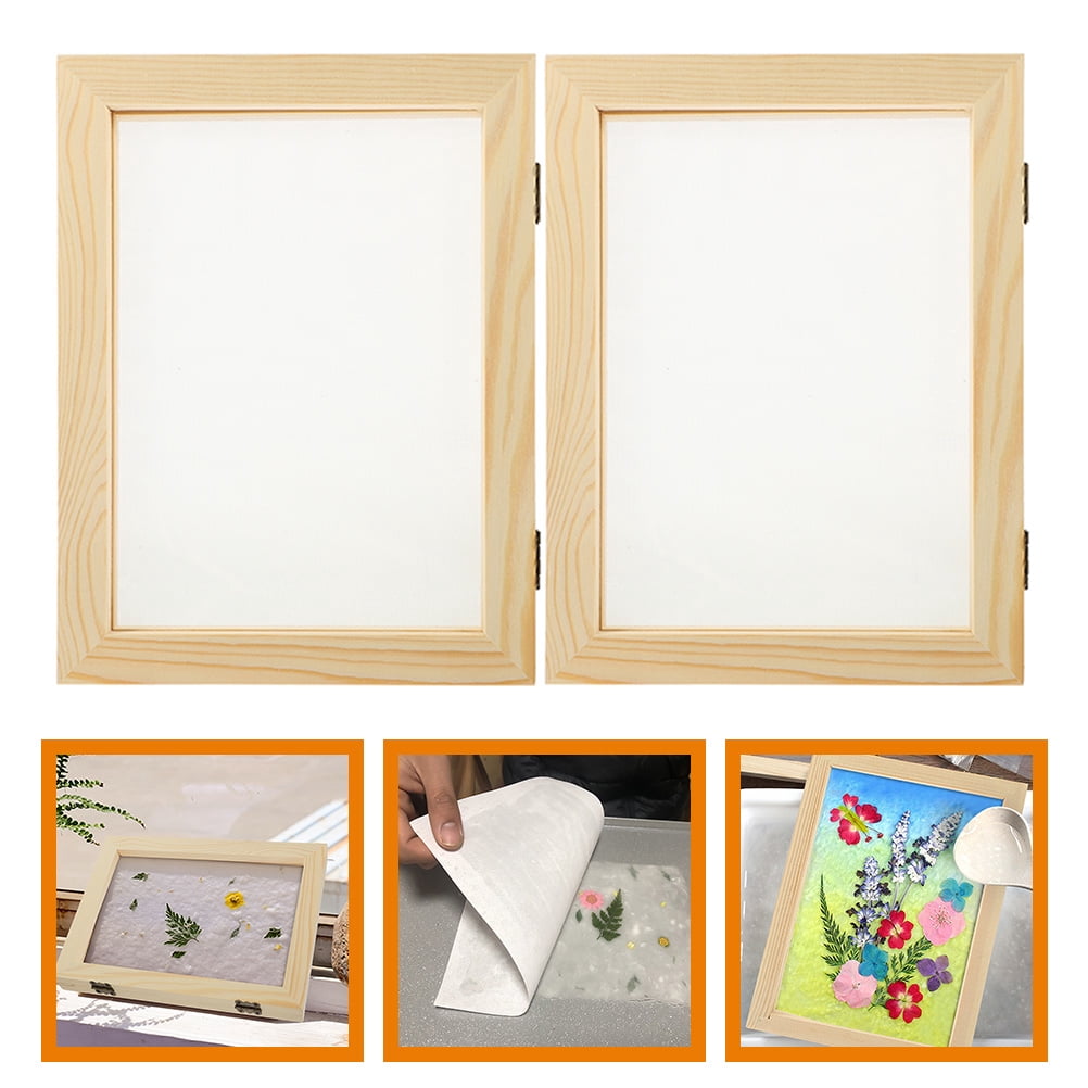 Toyvian Wooden Paper Making Screen Multi-Color Copper for Crafts 2Pcs ...