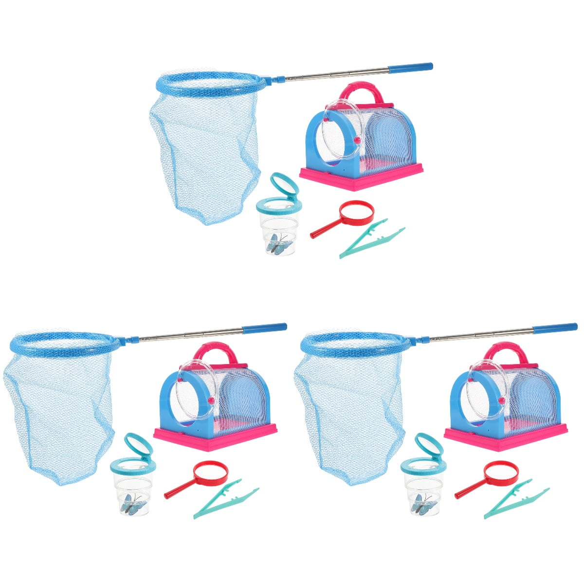 Toyvian 3 Sets Critter Catcher Bug Cage With Magnifying Glass for Kids ...