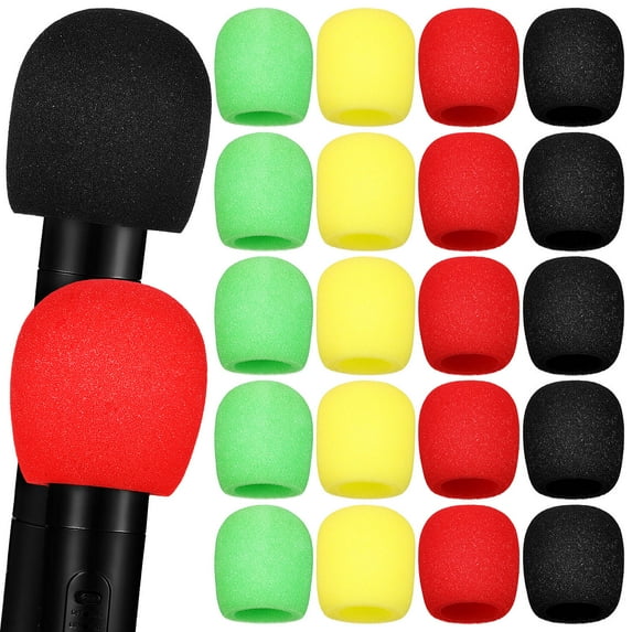 Toyvian 32 Pcs Handheld Microphone Windscreen Sponge Covers Wind ...