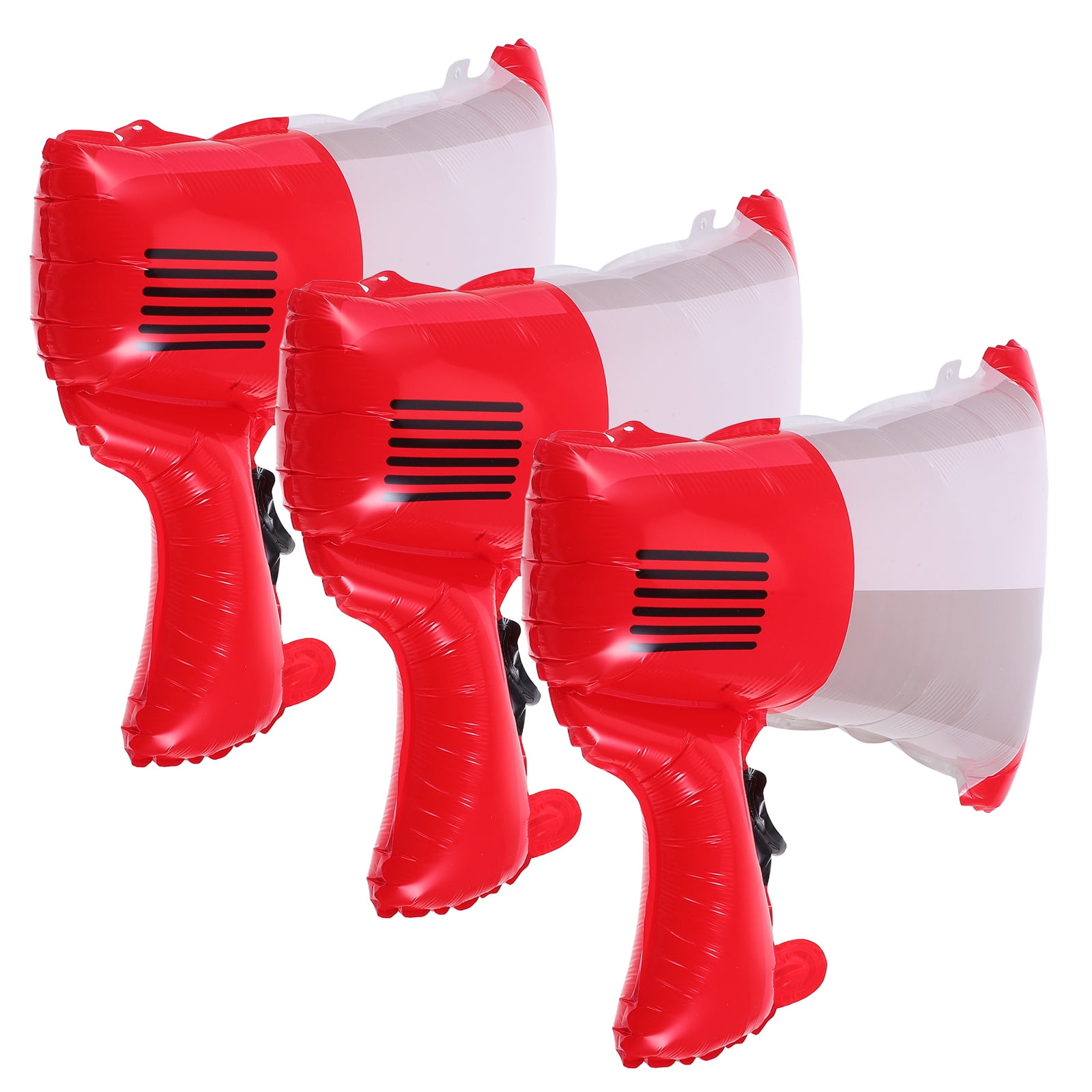 Toyvian 3Pcs Portable Red Foil Bullhorn Balloons Firefighter Tools ...