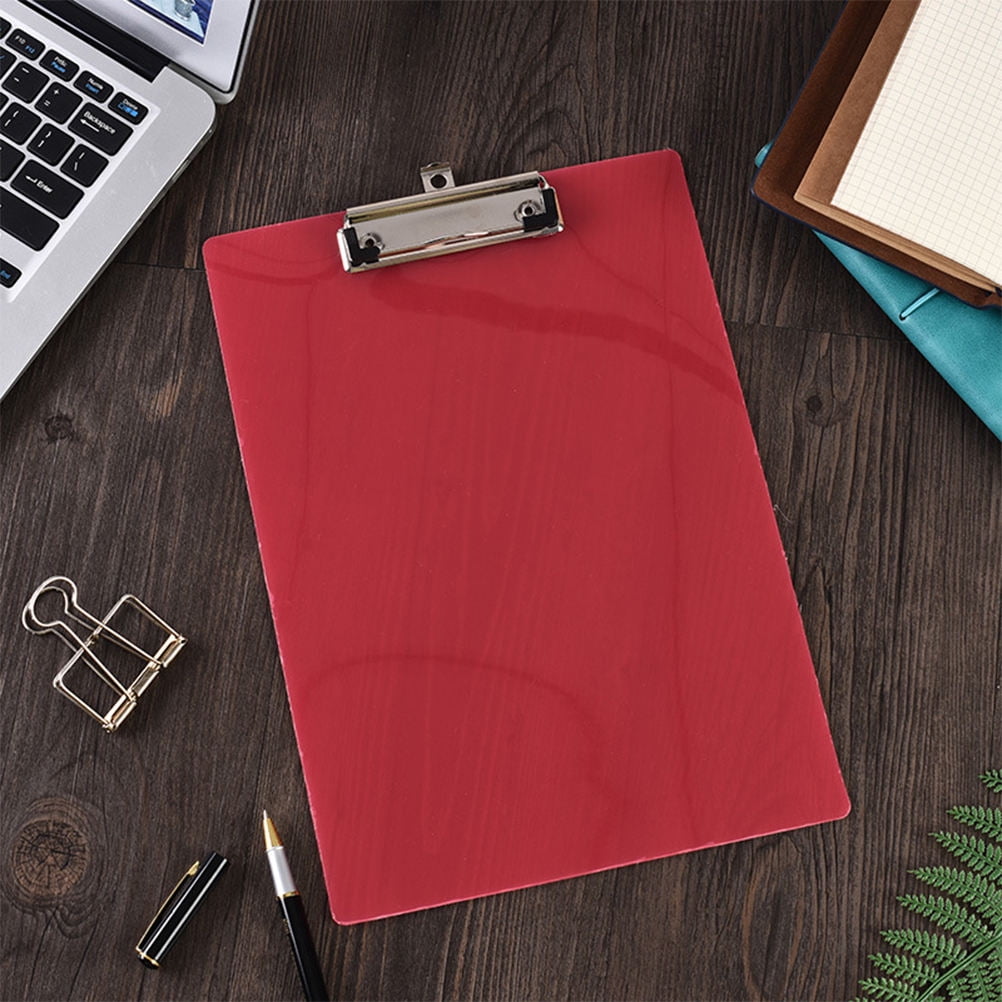 Toyvian 4Pcs Portable Plastic Clipboards Writing Boards Office File ...