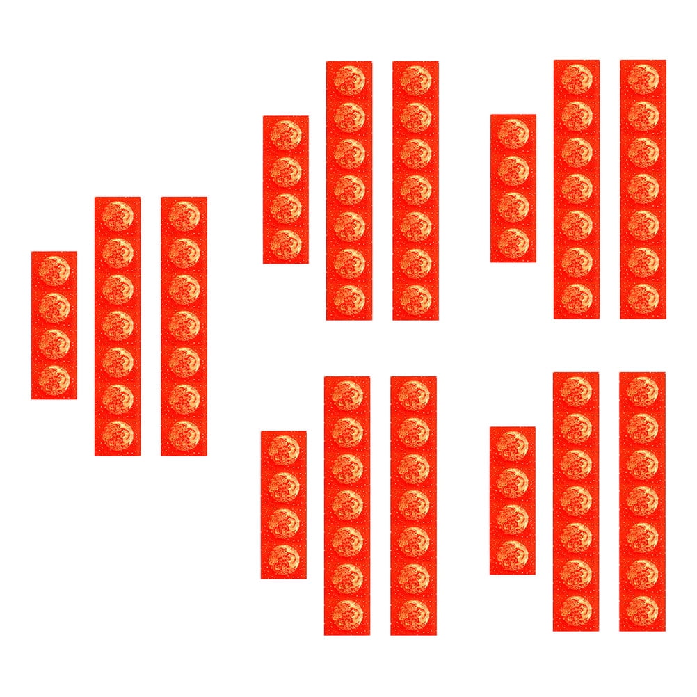 Toyvian 5Sets Red Chinese Spring Festival Couplets Paper Rice ...