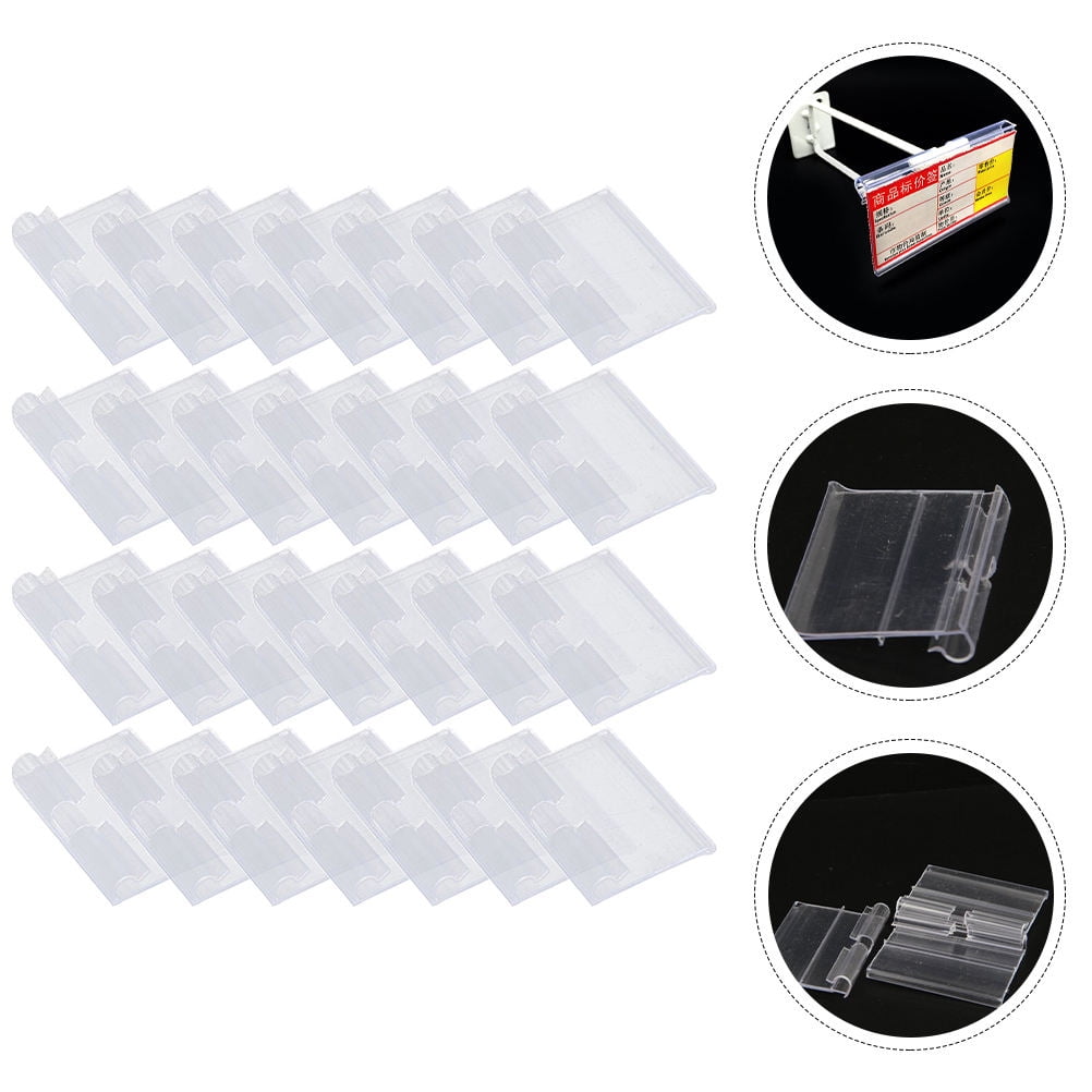 Toyvian 50Pack Simple Design Pricing Label Organizer PVC Transparent ...