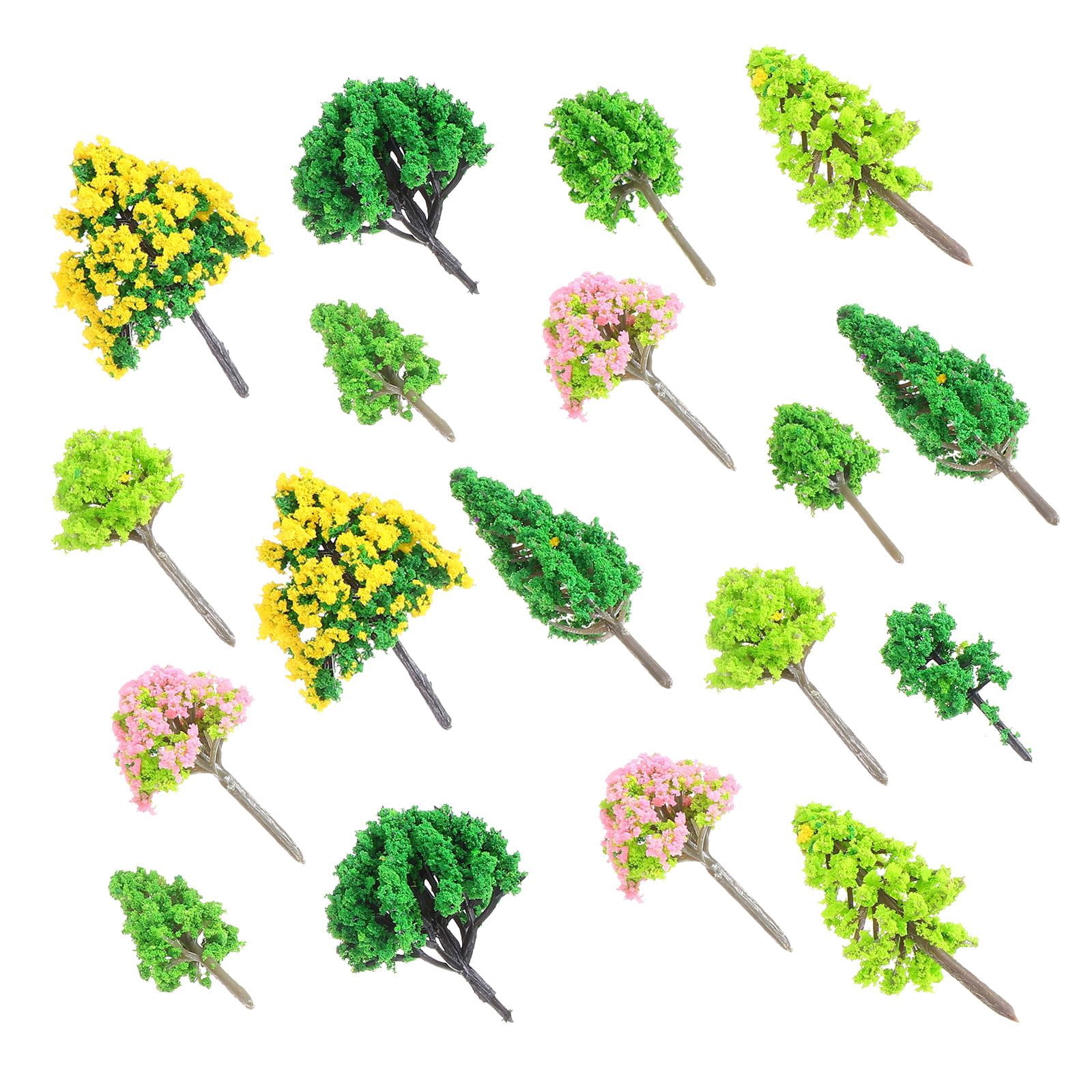 Toyvian 55pcs Miniature Tree Model Plastic Assorted Color for Train ...