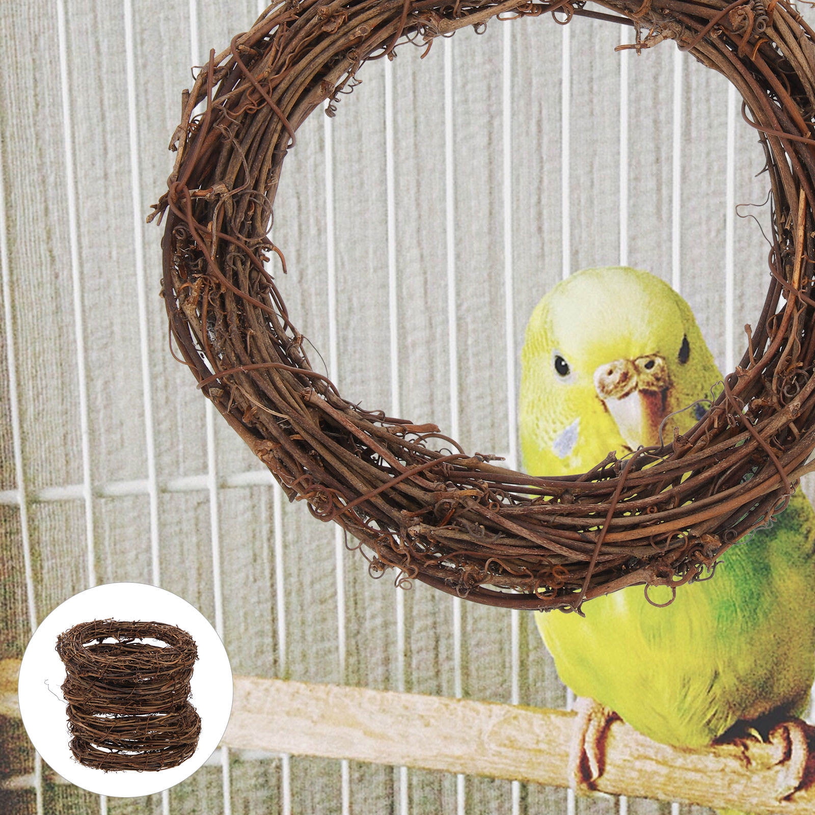 Toyvian 6Pcs Parrot Hanging Swing Vine Toy for Birds with Wear ...