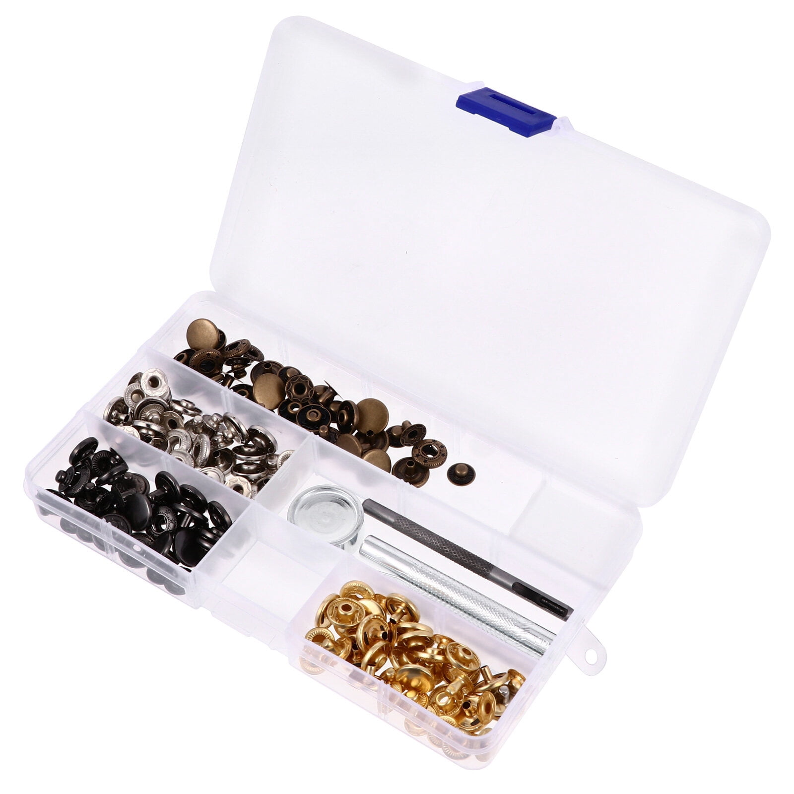 Toyvian Assorted Color Brass Sew On Snaps Fasteners for DIY Crafts ...