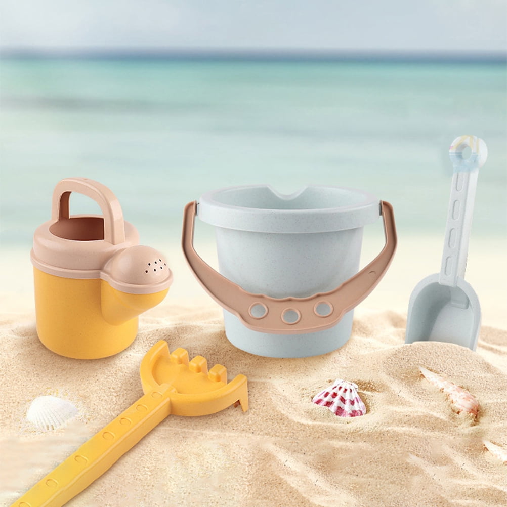 Toyvian Beach Buckets for Kids Assorted Color Plastic Sand Play Outdoor ...