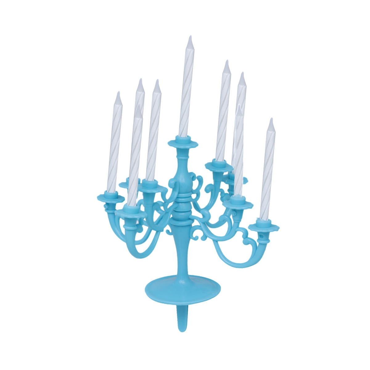 Toyvian Blue Paraffin Candles for Wedding with Tall Candlesticks and ...