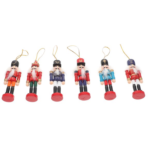 Toyvian Assorted Color Nutcracker Puppet Ornaments Plastic Desktop ...