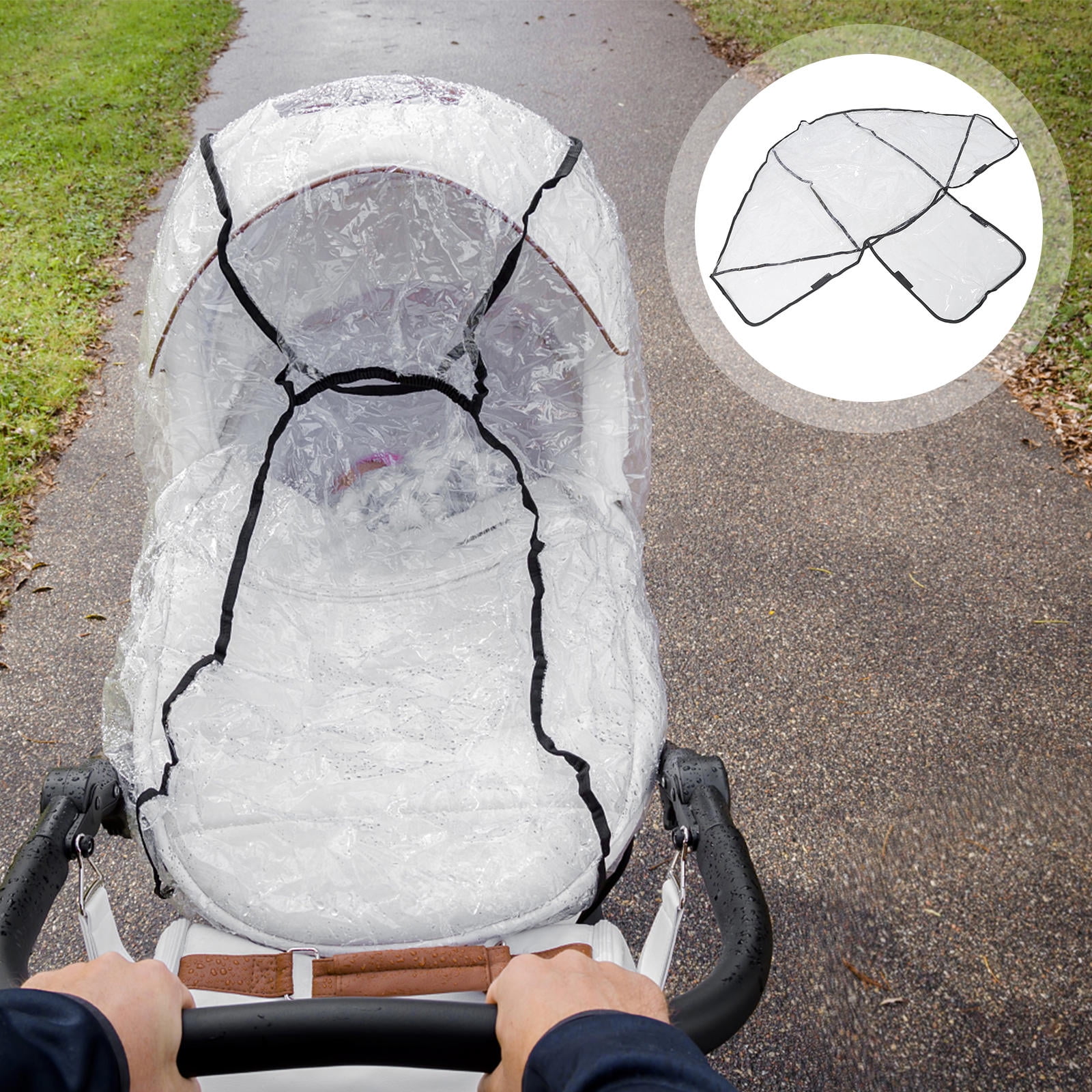 Toyvian Baby Pushchair Rain Cover Double Stroller Rain Cover Universal ...
