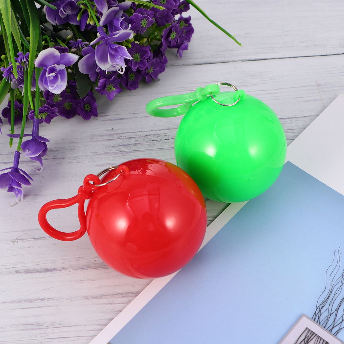 Toyvian 4Pcs Disposable Raincoat Ball Lightweight Portable Poncho with ...