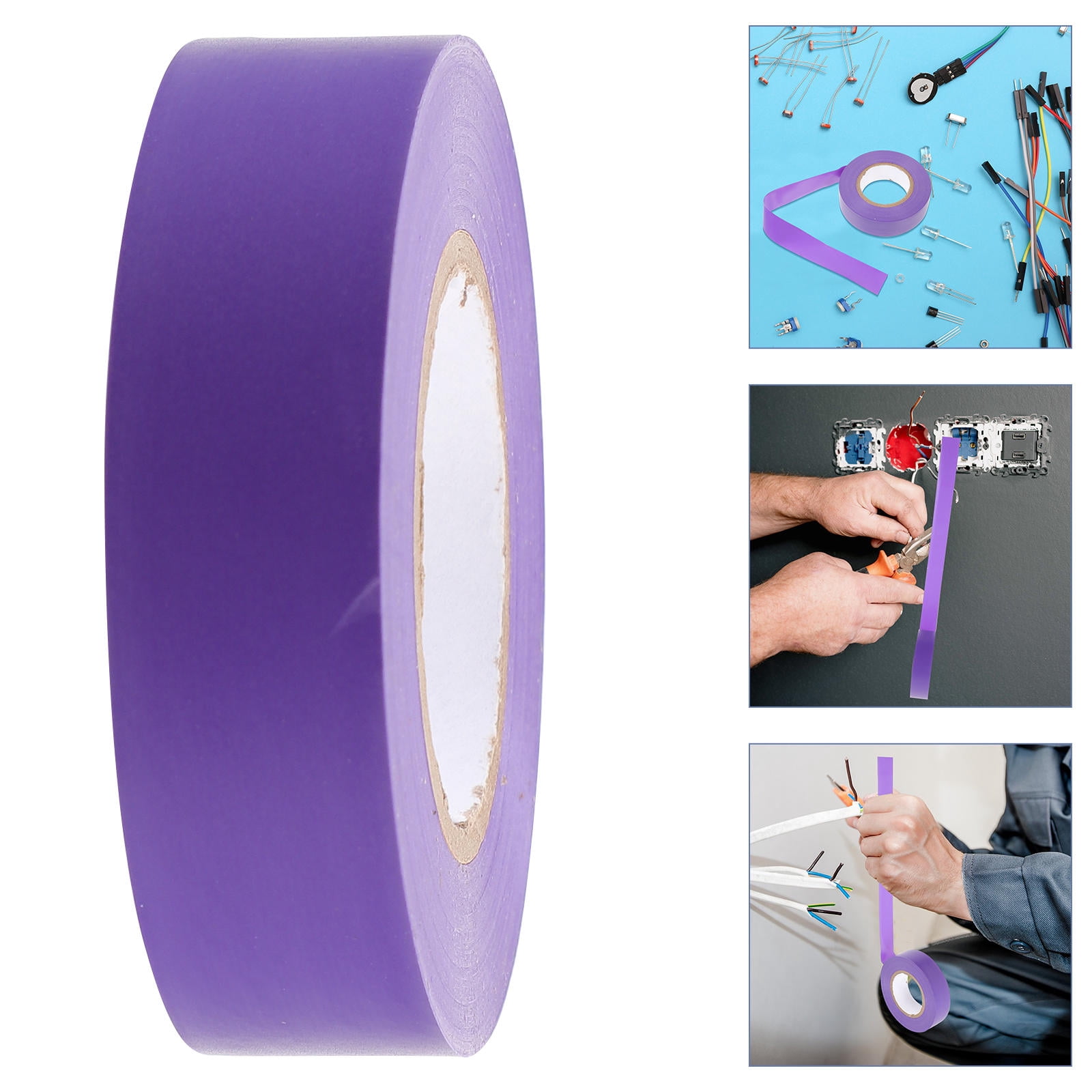 Toyvian Strong Self-Adhesive Electrical Insulation Tape Purple PVC 1Set ...