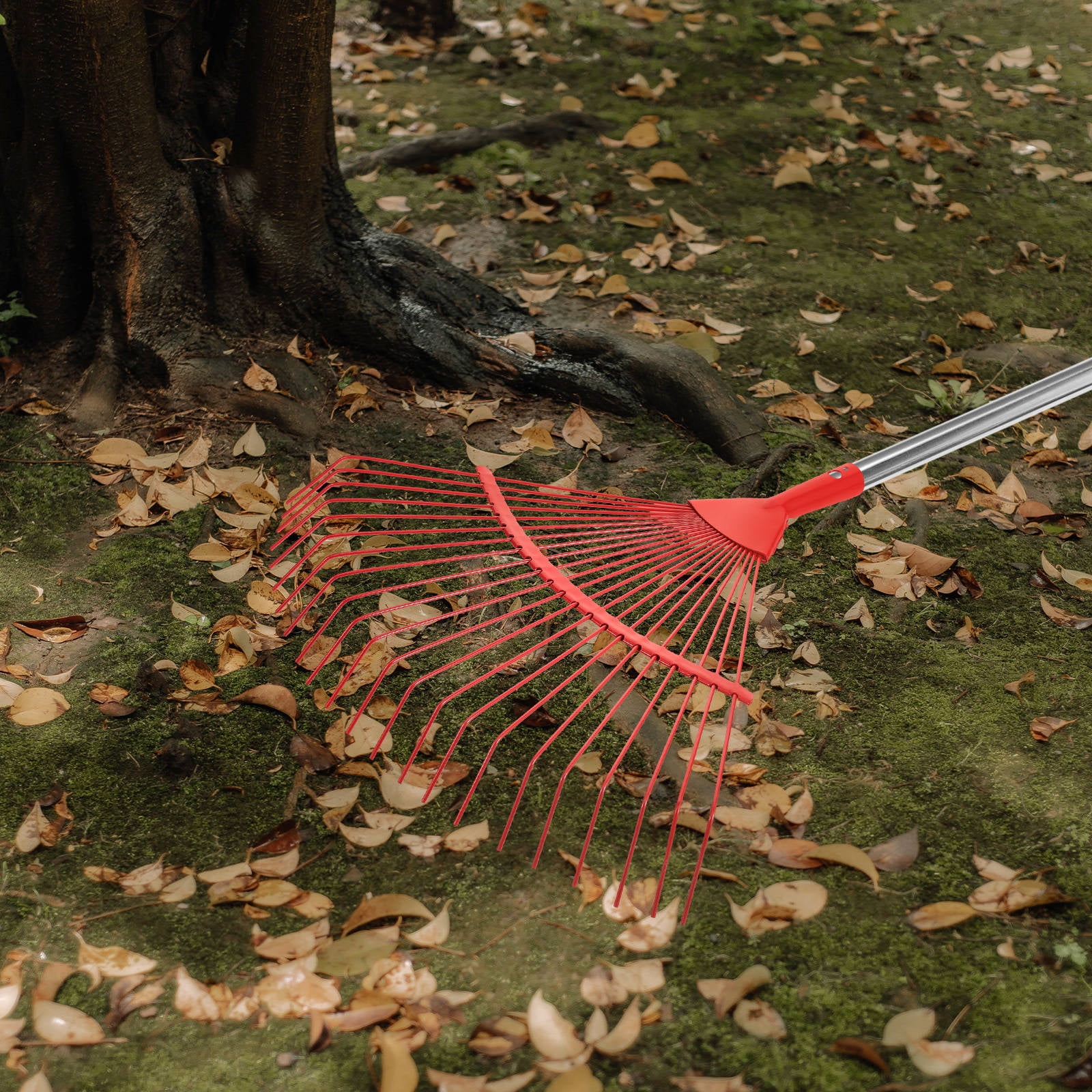 Toyvian Portable Steel Garden Rake for Lawns Lightweight Tool for ...