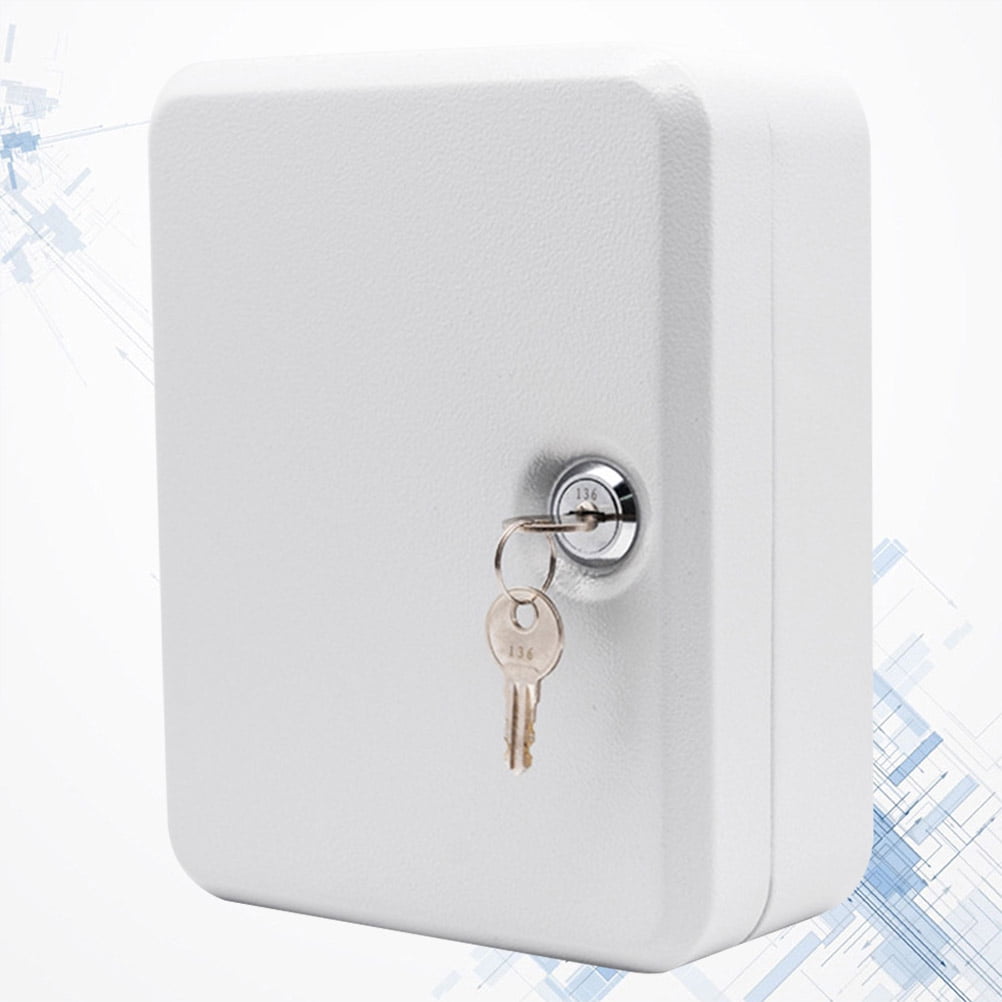 Toyvian House Keys Key Keeper Box Steel White Lockable 1Pcs - Walmart.com