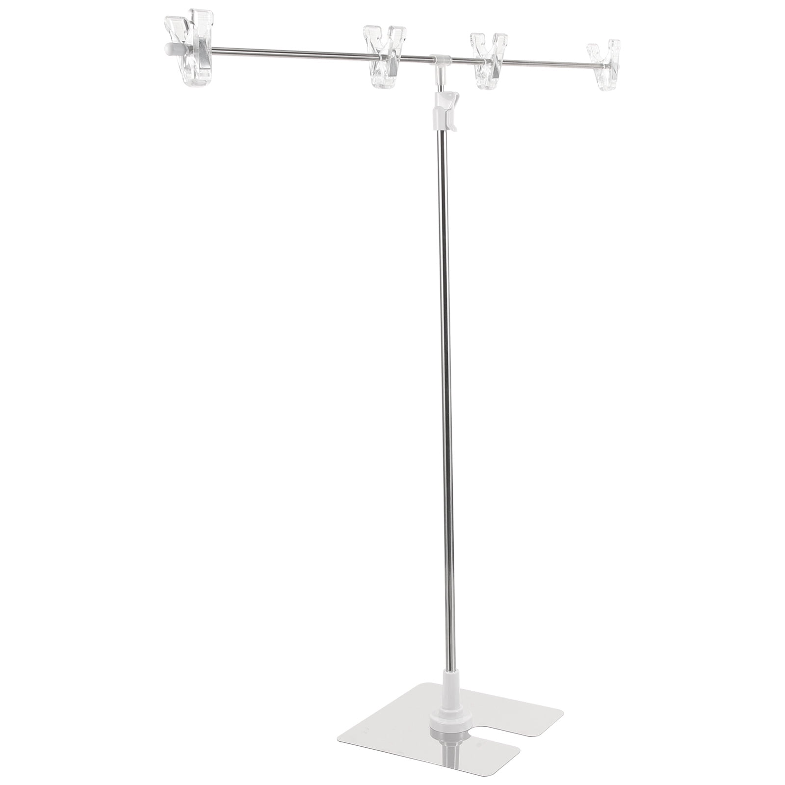 Toyvian Large Adjustable T-Shaped Stainless Steel Poster Stand Sign ...