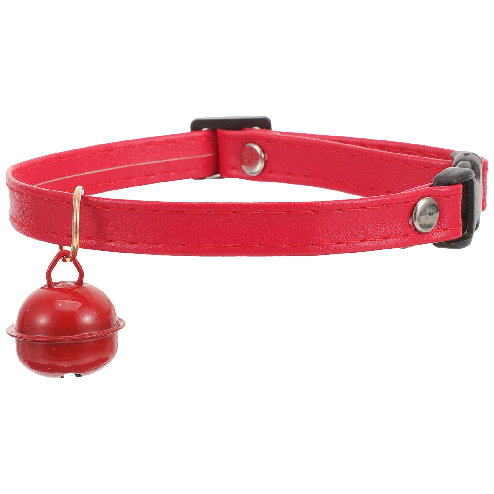 Toyvian Red Cat Collar with Bell Adjustable Durable Kitten Collar for ...
