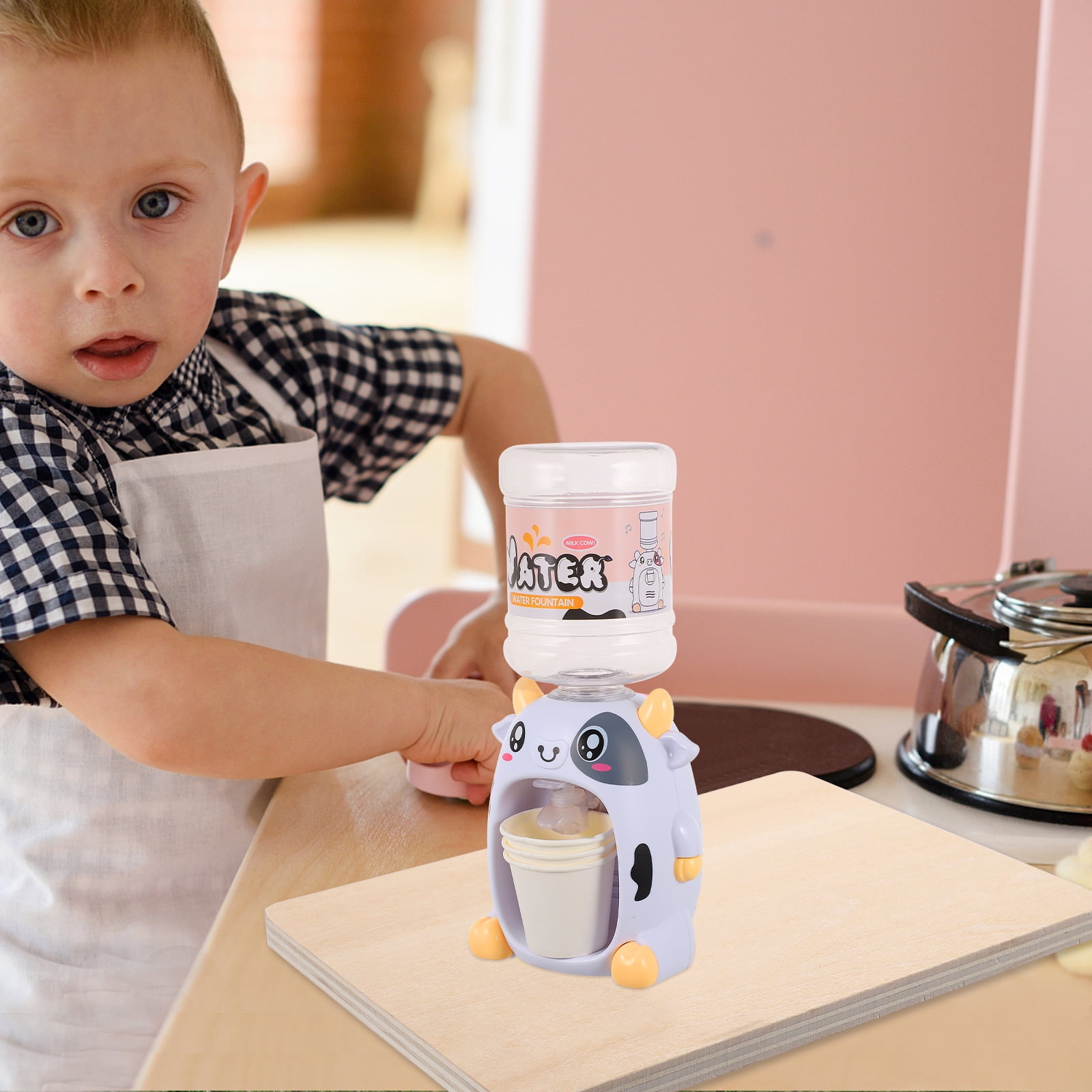 Toyvian Milk Cow Water Dispenser Toy Drinking Fountain Miniature Life ...