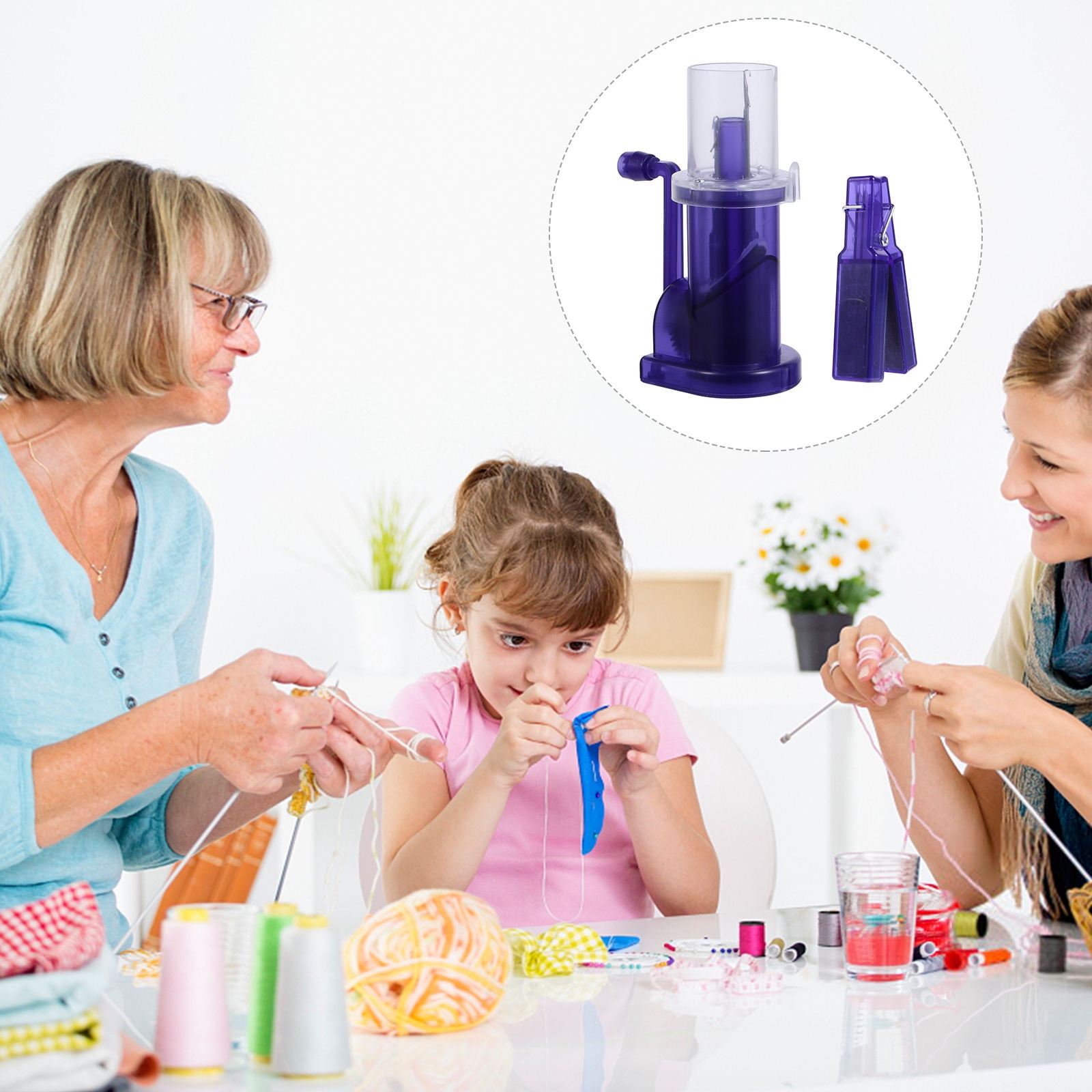 Toyvian Knitting Machine Yarn Holder in Plastic with Spiral Knot ...