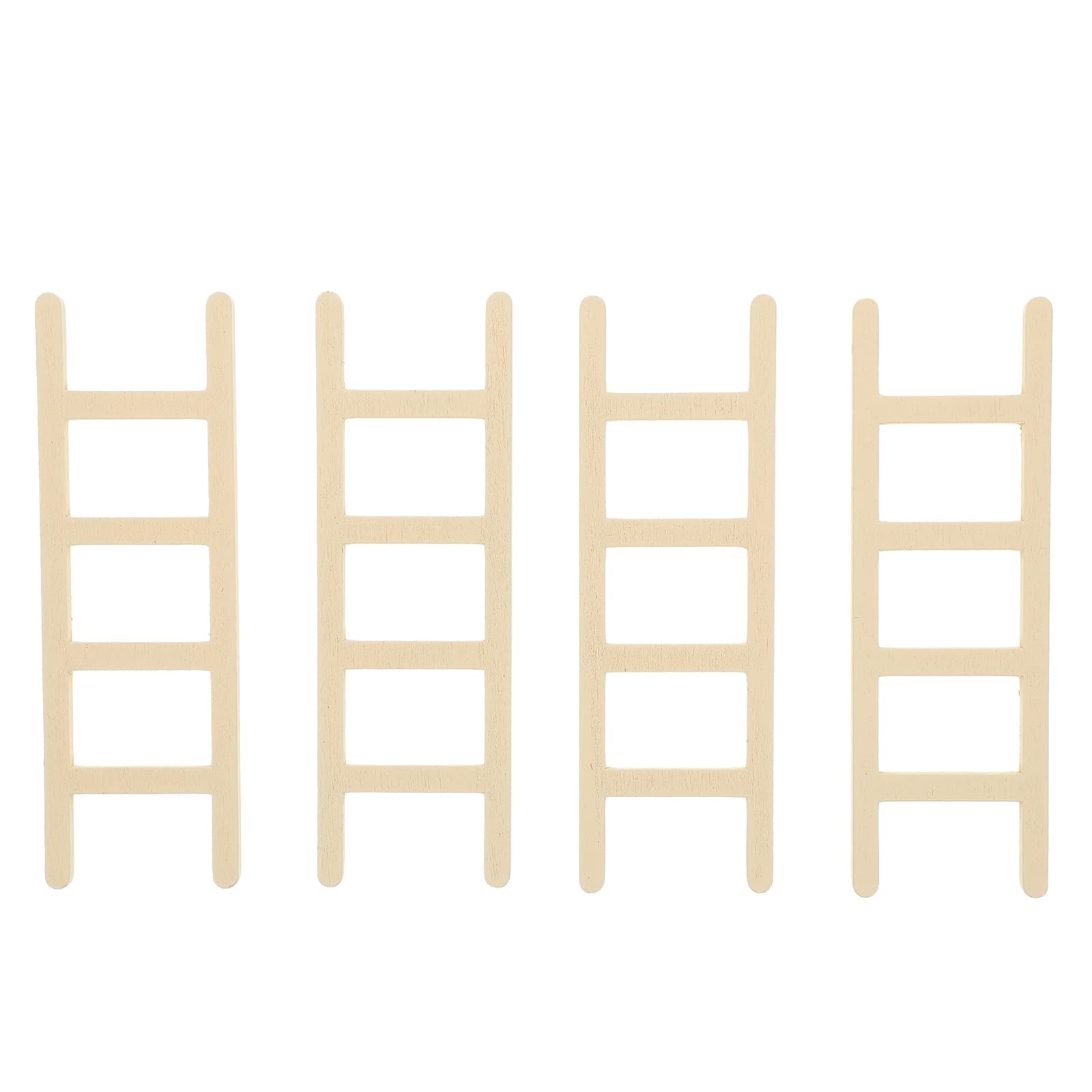 Toyvian Mini Wooden Step Ladder, Mini Wood Doll House Ladder, 1: 12 ...
