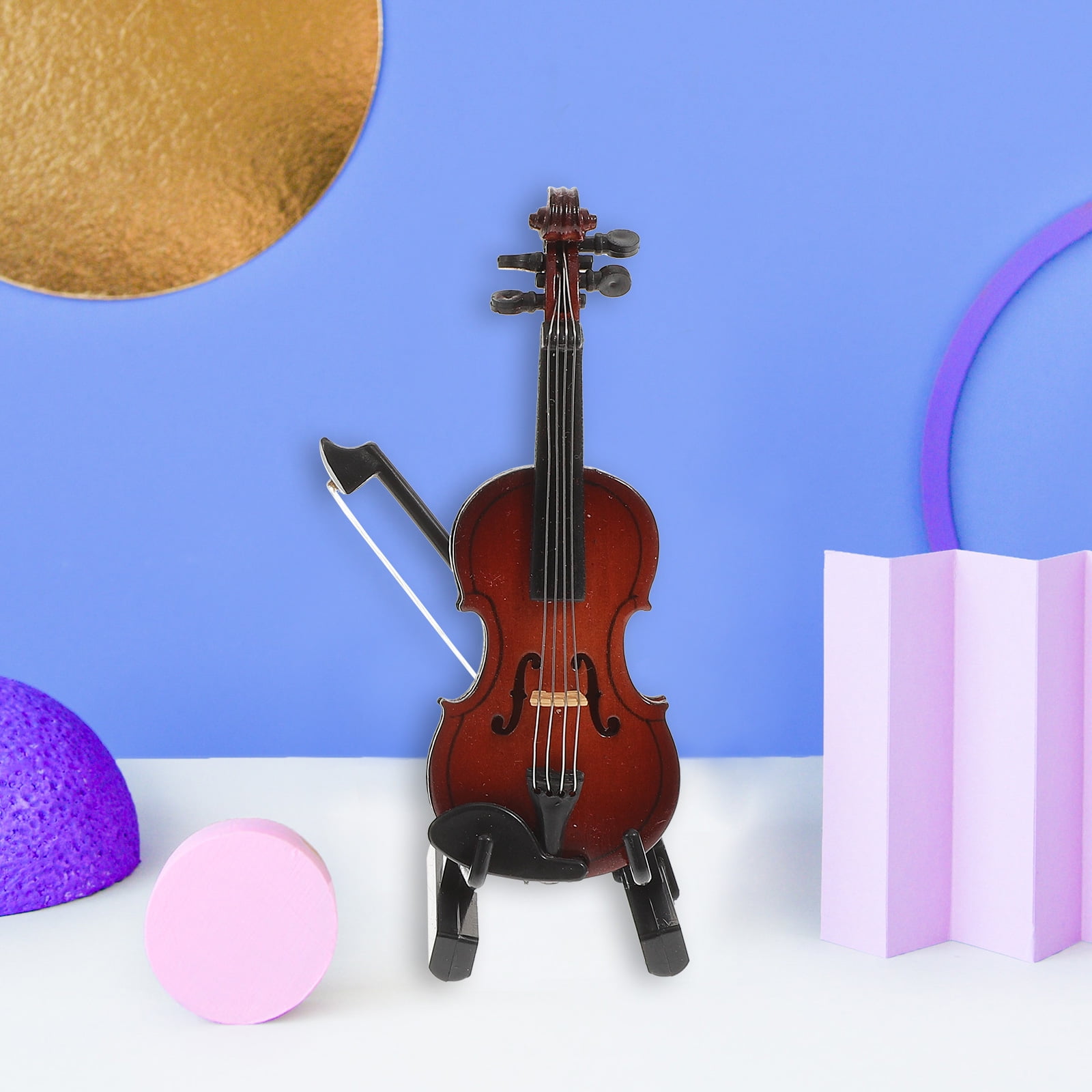 Toyvian 1 Set Vintage Violin Model Home Decoration Assorted Color for ...