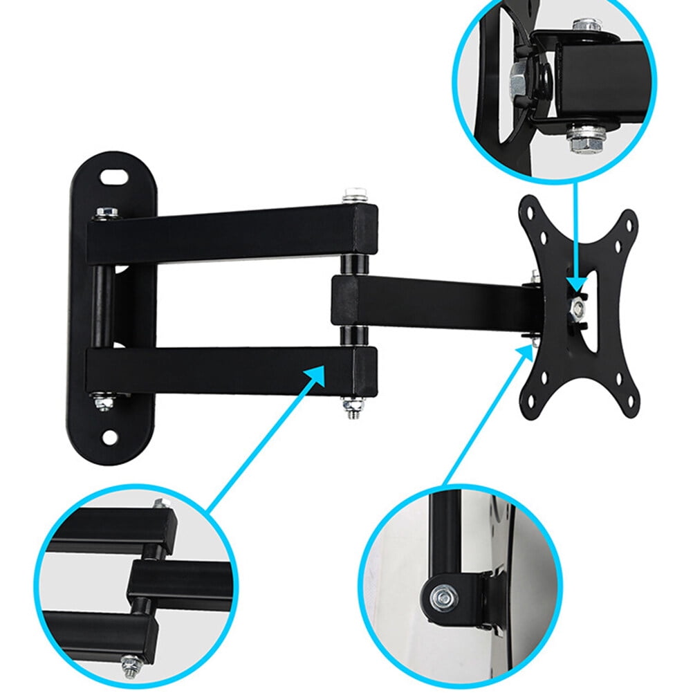 Toyvian Monitor Mounting Bracket Kit TV Wall Mount Bracket Metal Black Cable Management for ...