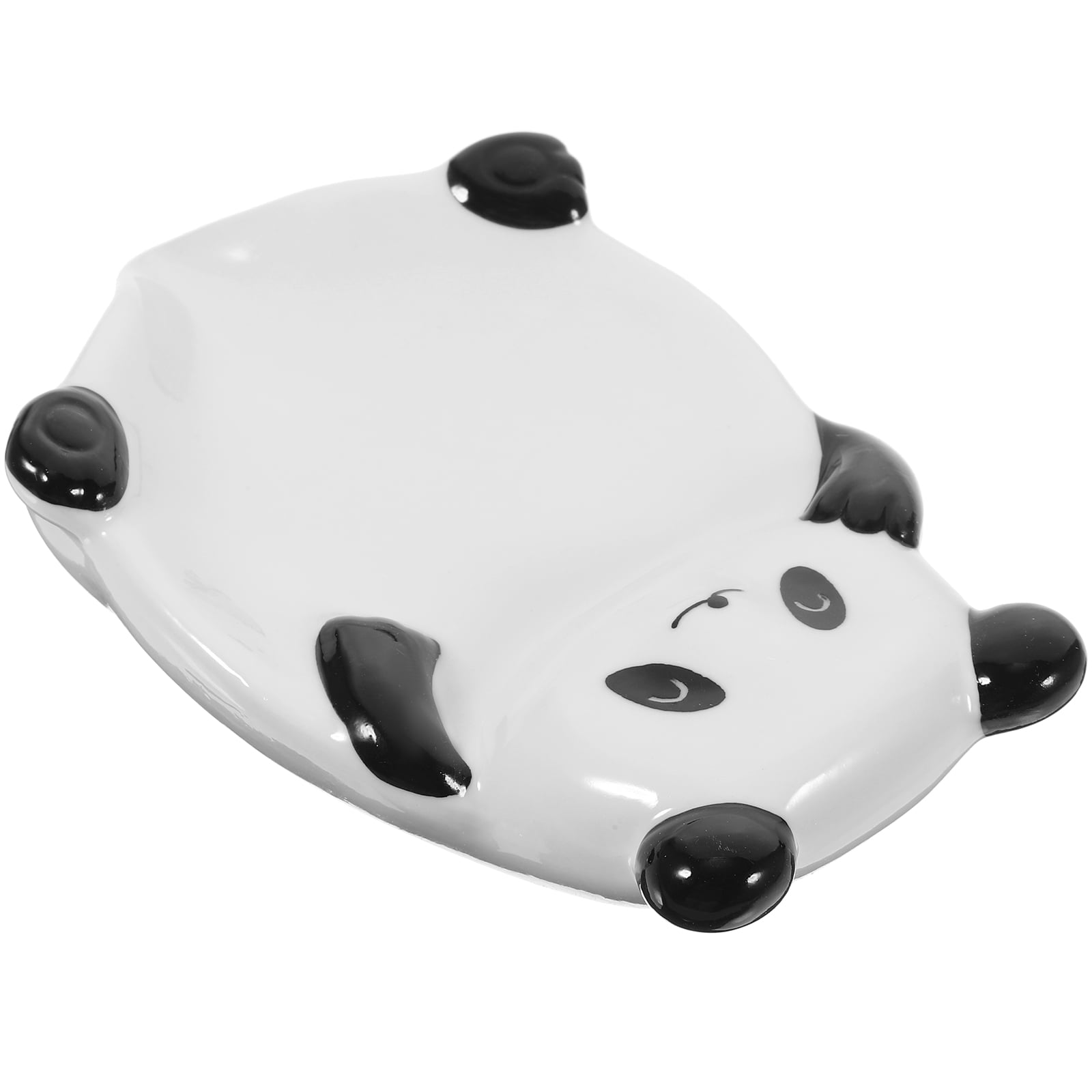 Toyvian Ceramic Panda Soap Dish White Decorative Holder for Storage Use ...