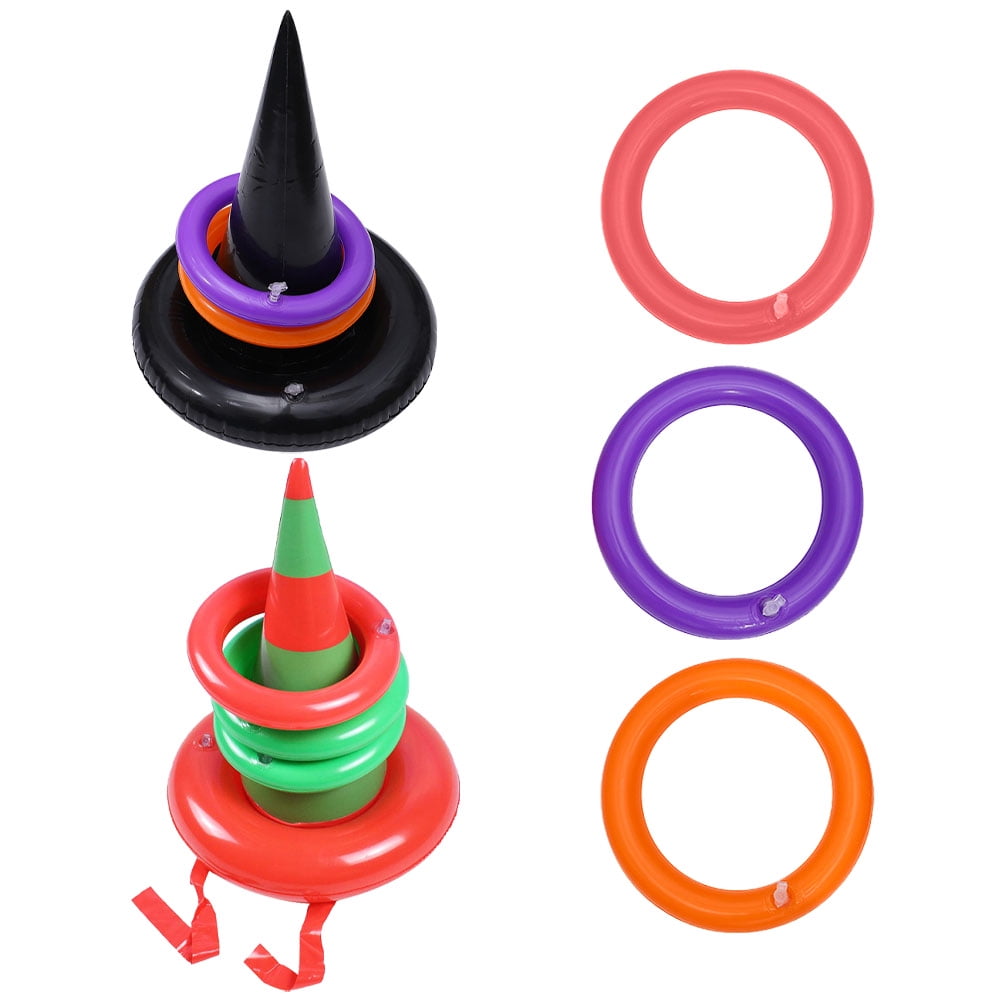 Toyvian Inflatable Rings Toss Toys Ring Toss Game Set Assorted Color 10 ...