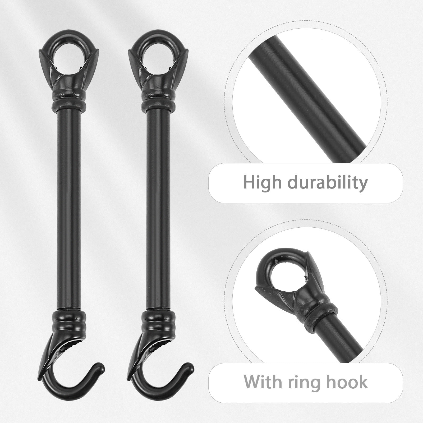 Toyvian Black Ceiling Light Support Rod with Hook Chandelier Tube ...