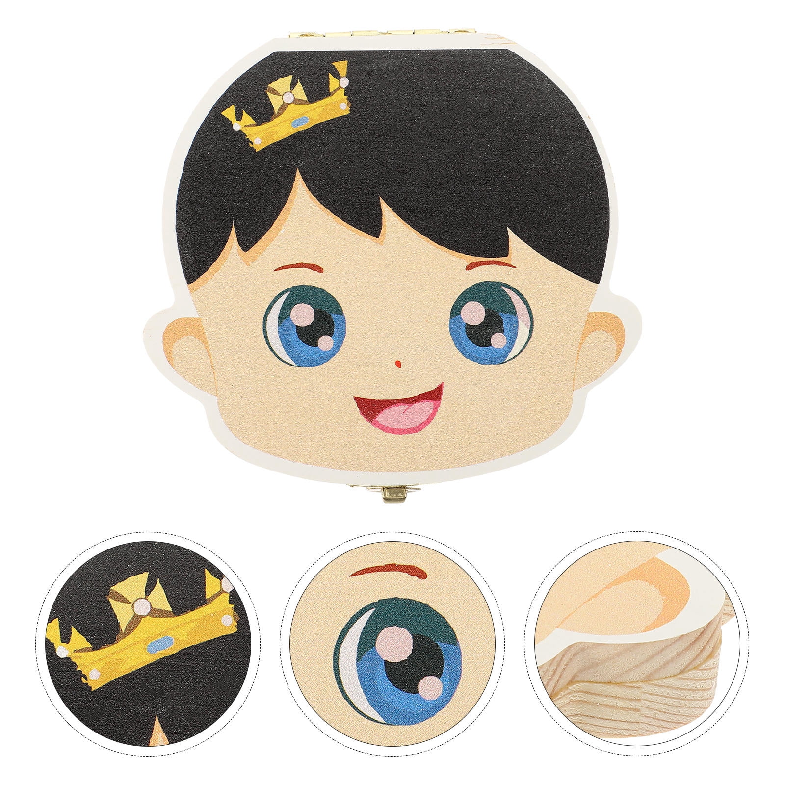 Toyvian Plastic Tooth Storage Box Baby Teeth Box Wood Multi Teeth ...