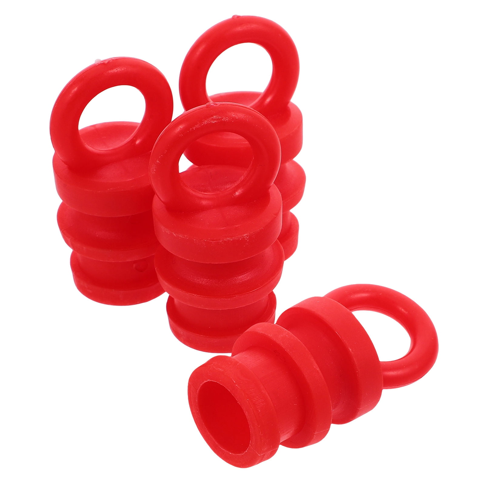 Toyvian 4Pcs Red Warning Column Caps Post Covers with Reflective for ...