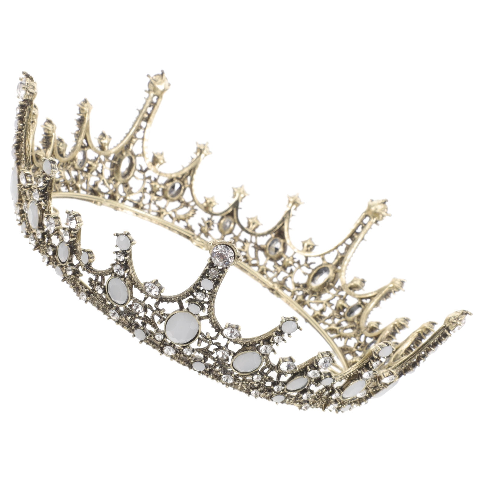 Toyvian Rhinestone Wedding Crown Baroque Leaf Hair Crown Antique Bronze 1Pcs - Walmart.com