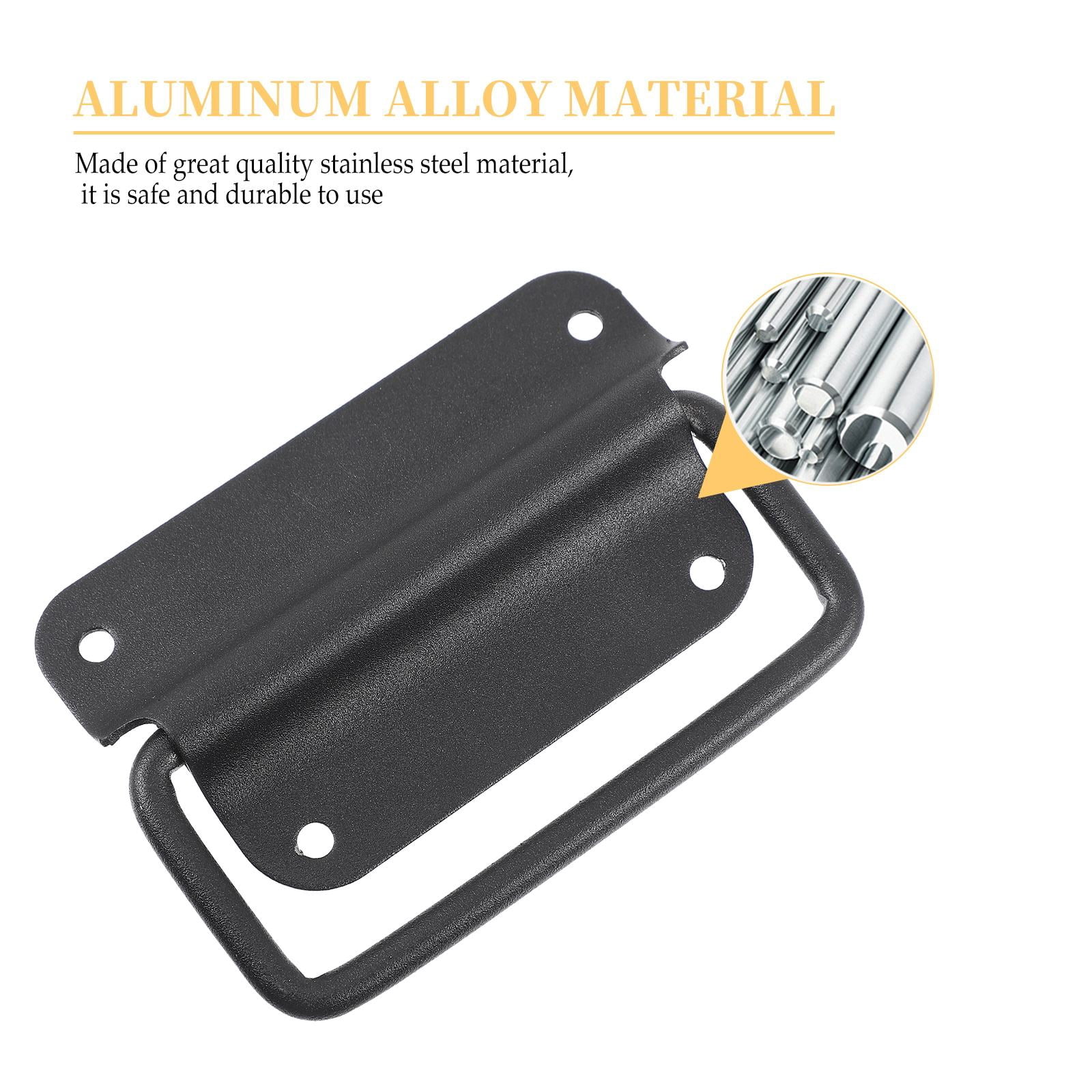 Toyvian 2Pcs Black Stainless Steel Pull Handle for Suitcase Toolbox ...