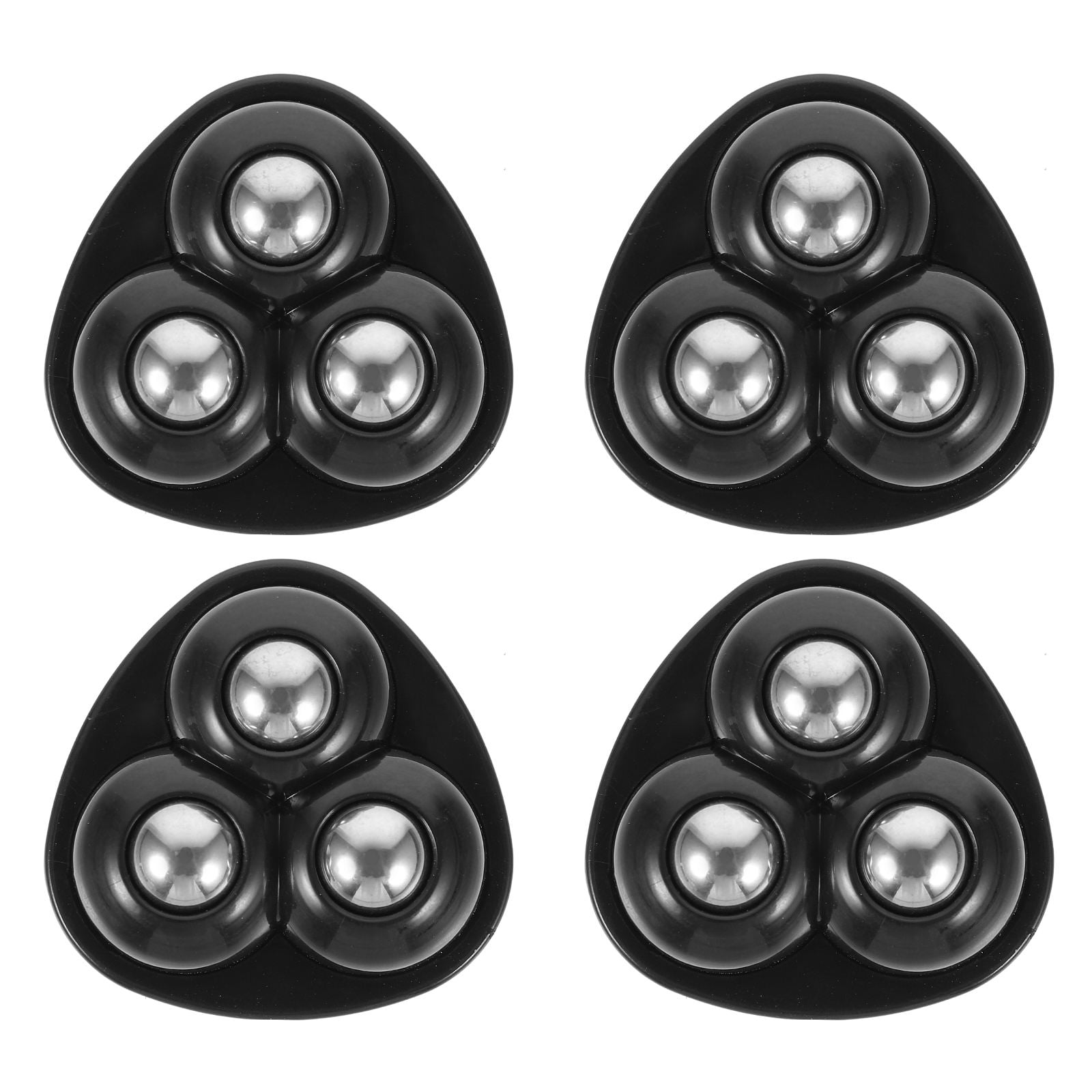 Toyvian 4Pcs Sticky Caster Wheels Black with High Strength Steel and ABS Ideal for Home ...