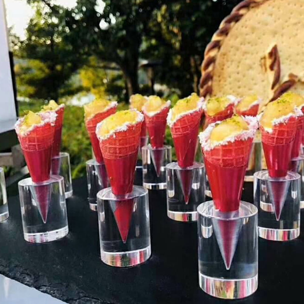 Toyvian Transparent One Hole Acrylic Cone Stand Storage Rack for Ice ...