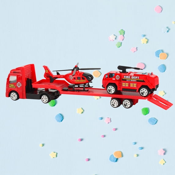 Toyvian Truck Toy Model Project Car Toy Alloy Red 1Set for Educational ...
