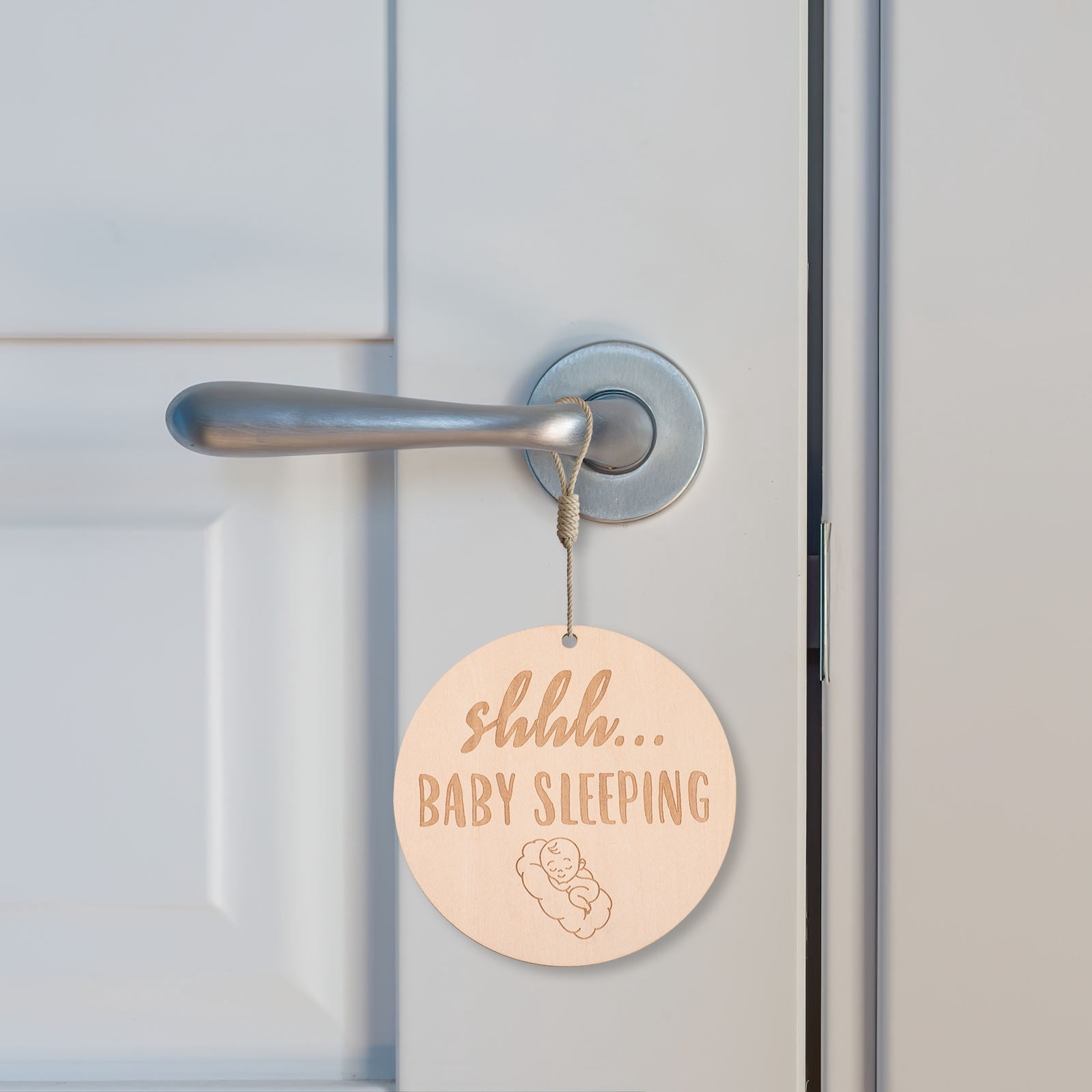 Toyvian Wooden Door Plaque Sleeping Sign Shhh Do Not Knock Hanging Sign ...