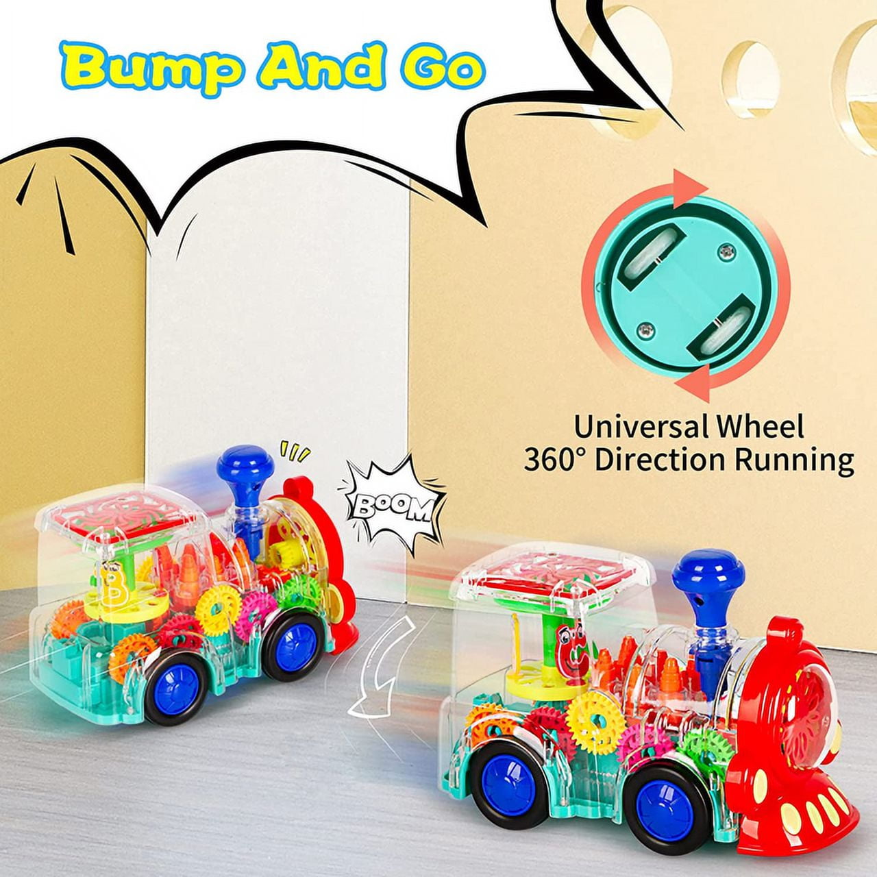 Toyz Baby Train Toy Electric Train Set for Kids Battery Operated Moving ...