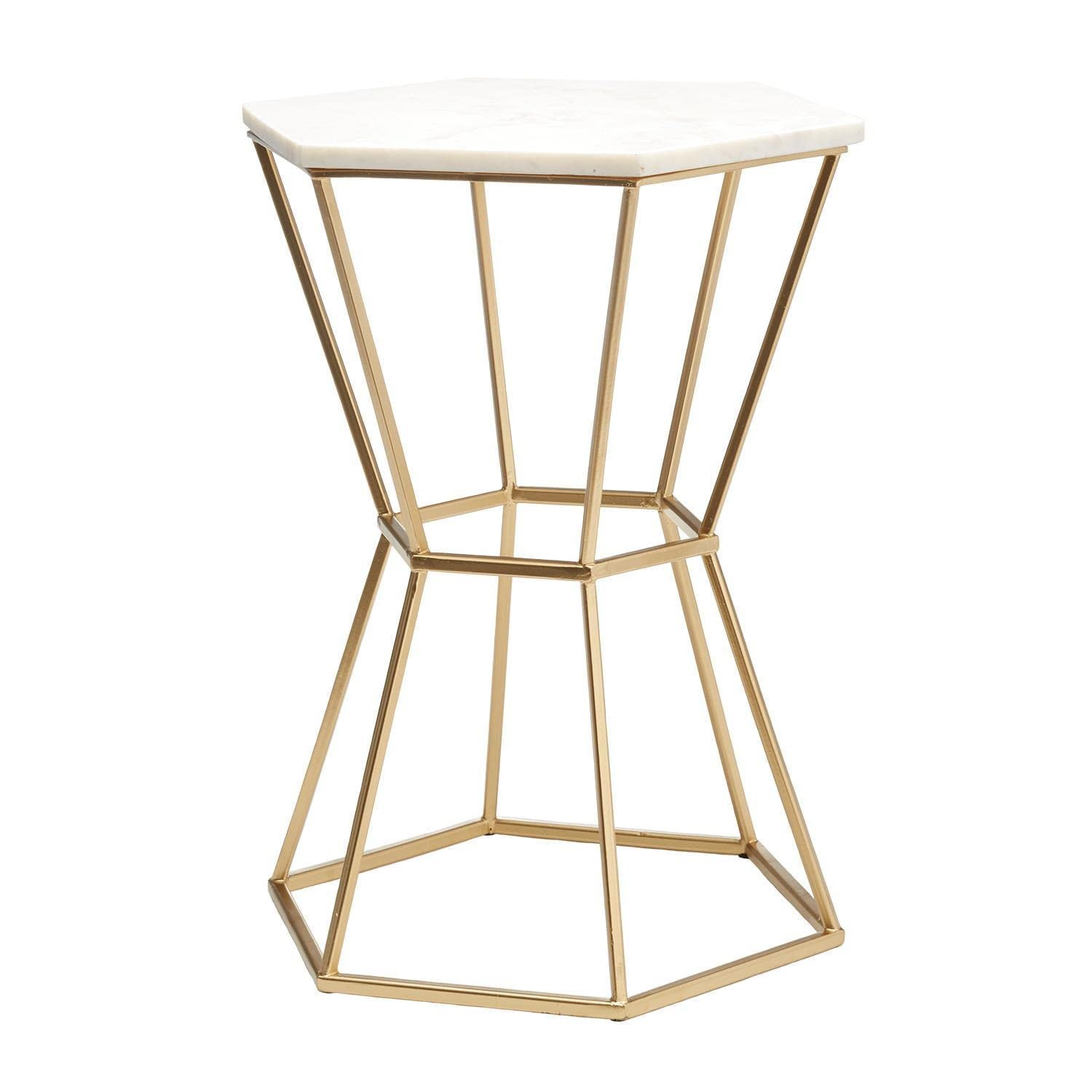 Tozai Hexagonal Marble Table - Walmart.com