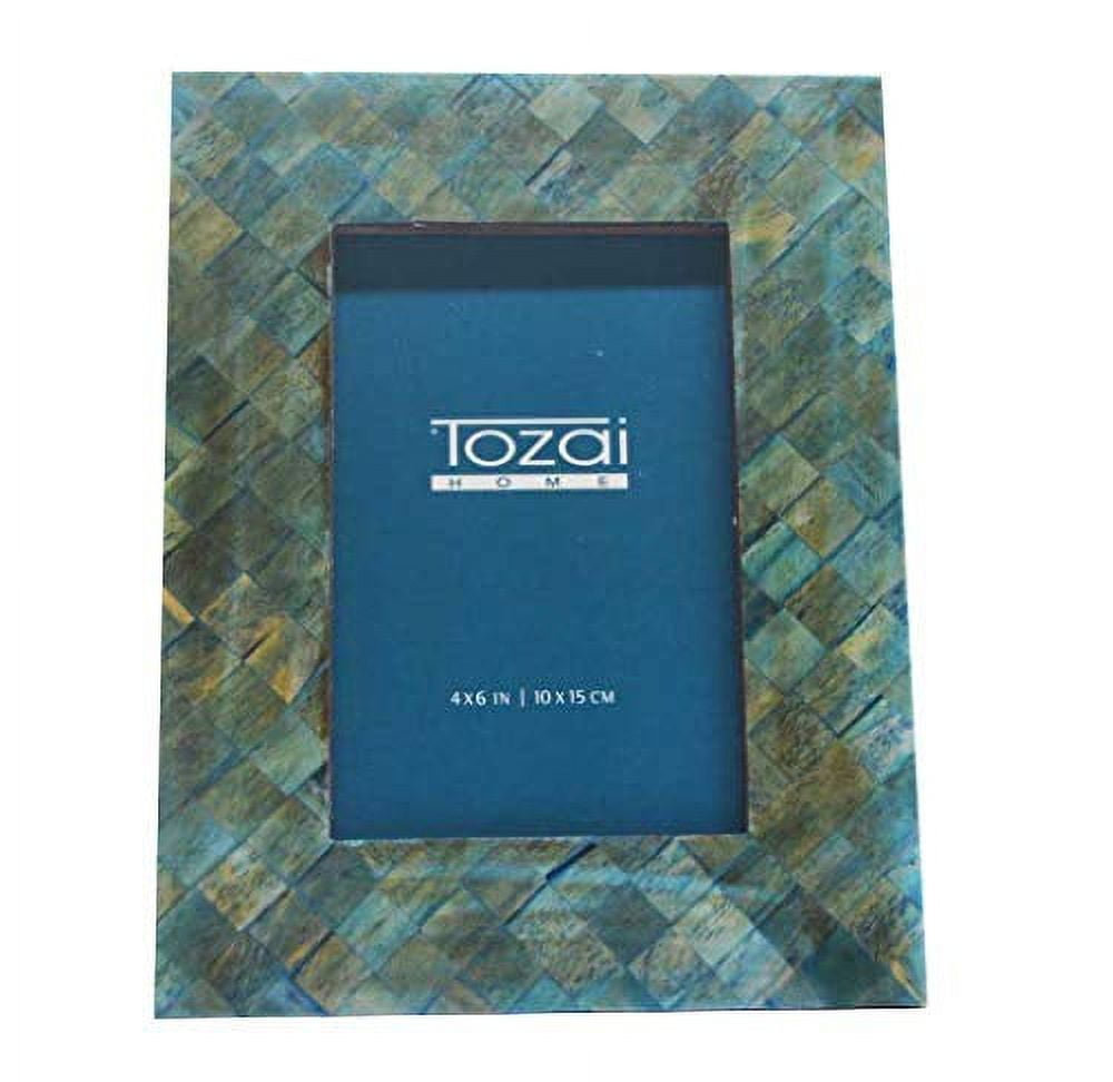 Tozai Home - 4x6 Frame - Caverns Tiles - Teal - Walmart.com