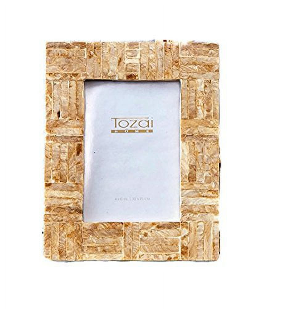 Tozai Home - 4x6 Mosaic Frame - Golden Criss Cross - Walmart.com