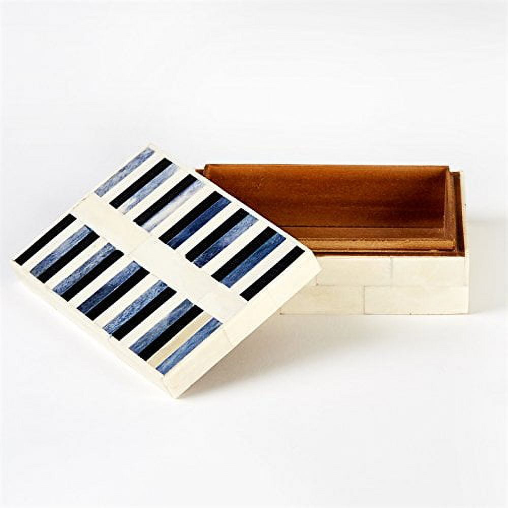 Tozai Home - Trinket Box - Azure Mosaic - Striped - Walmart.com