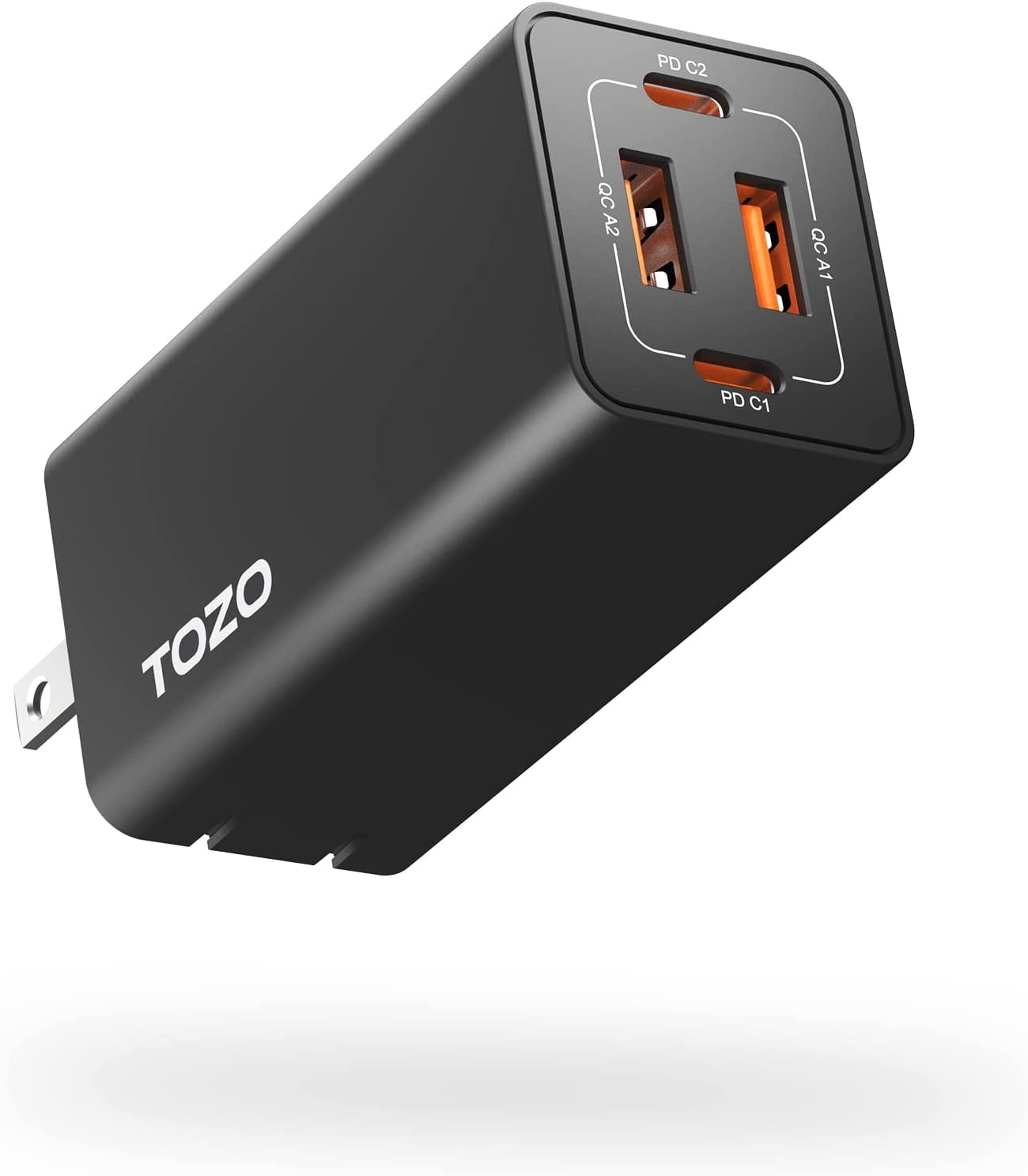 Tozo C2 65W USB-C 4 Port Wall Charger Power Adapter - Black - Walmart ...
