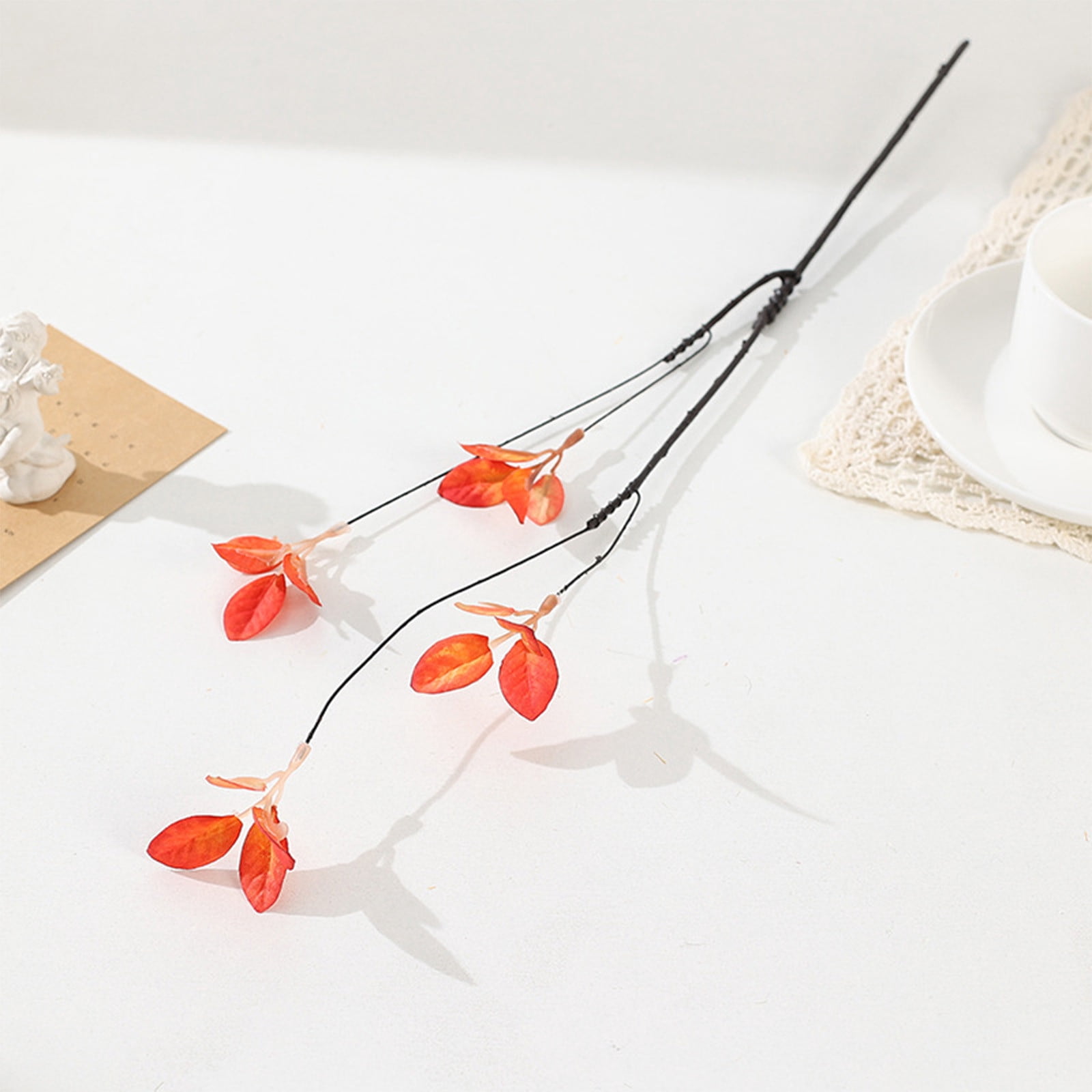 TozuoyouZ Artificial Maple Leaf Branch, 54cm Realistic Fall Foliage ...