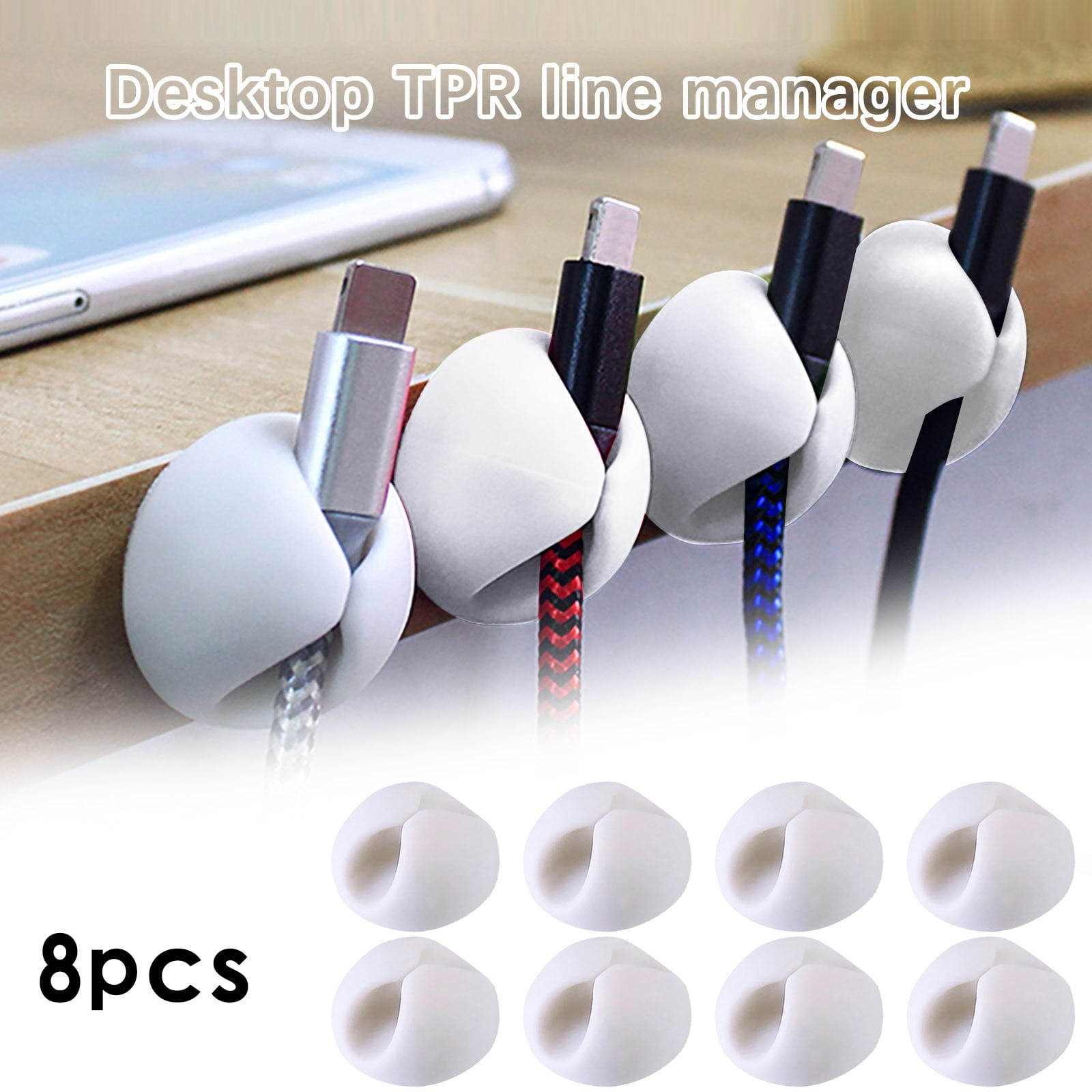 Tozuoyouz Cable Cord Clips Clamp Management For Car Desk Office Home ...