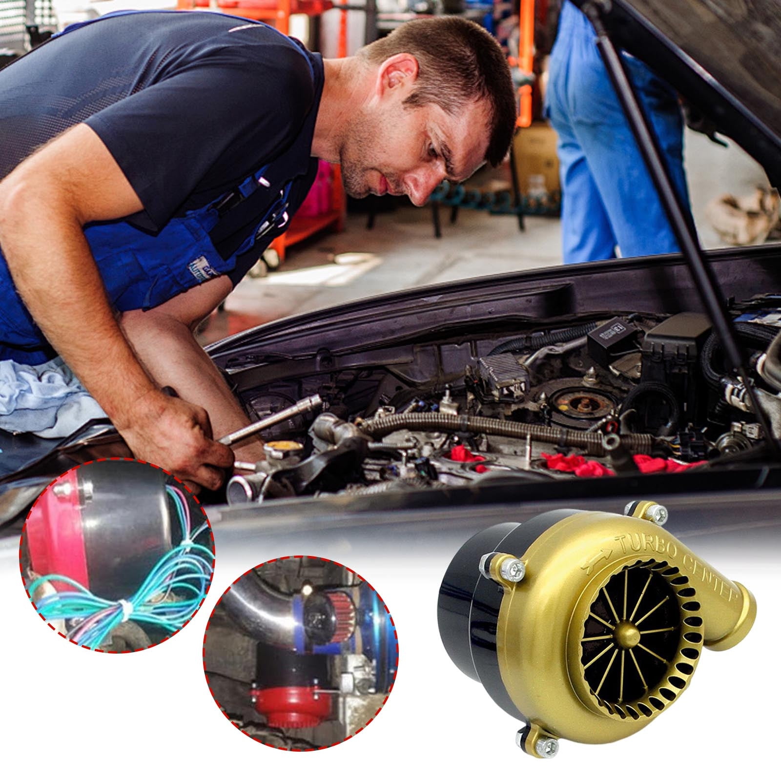 Tozuoyouz Car Turbo Horn 12V Modification Horn Brake Sound Horn Turbo ...