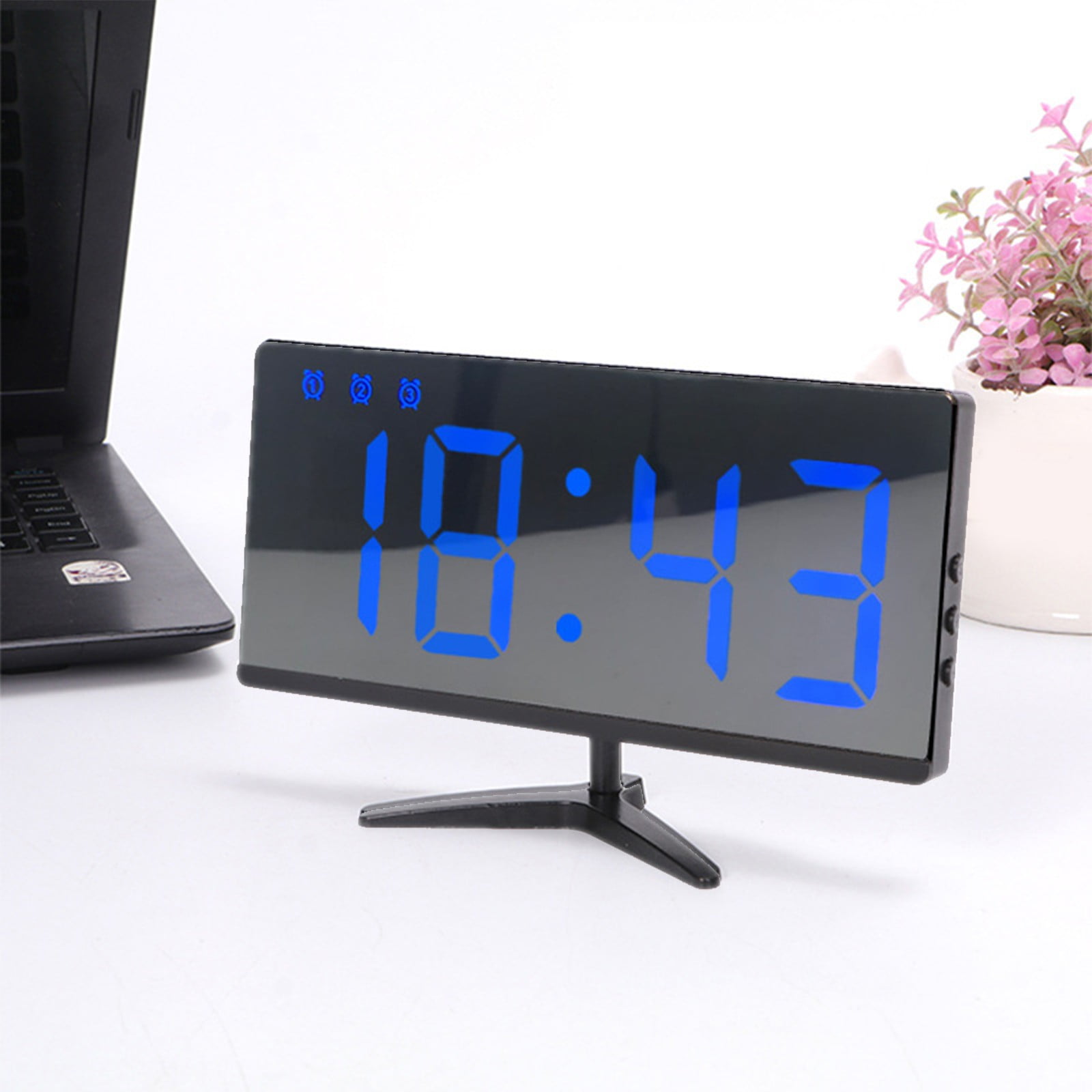 Tozuoyouz Concise Mirror Alarm Clock Fashionable Electronic Clock Multi ...